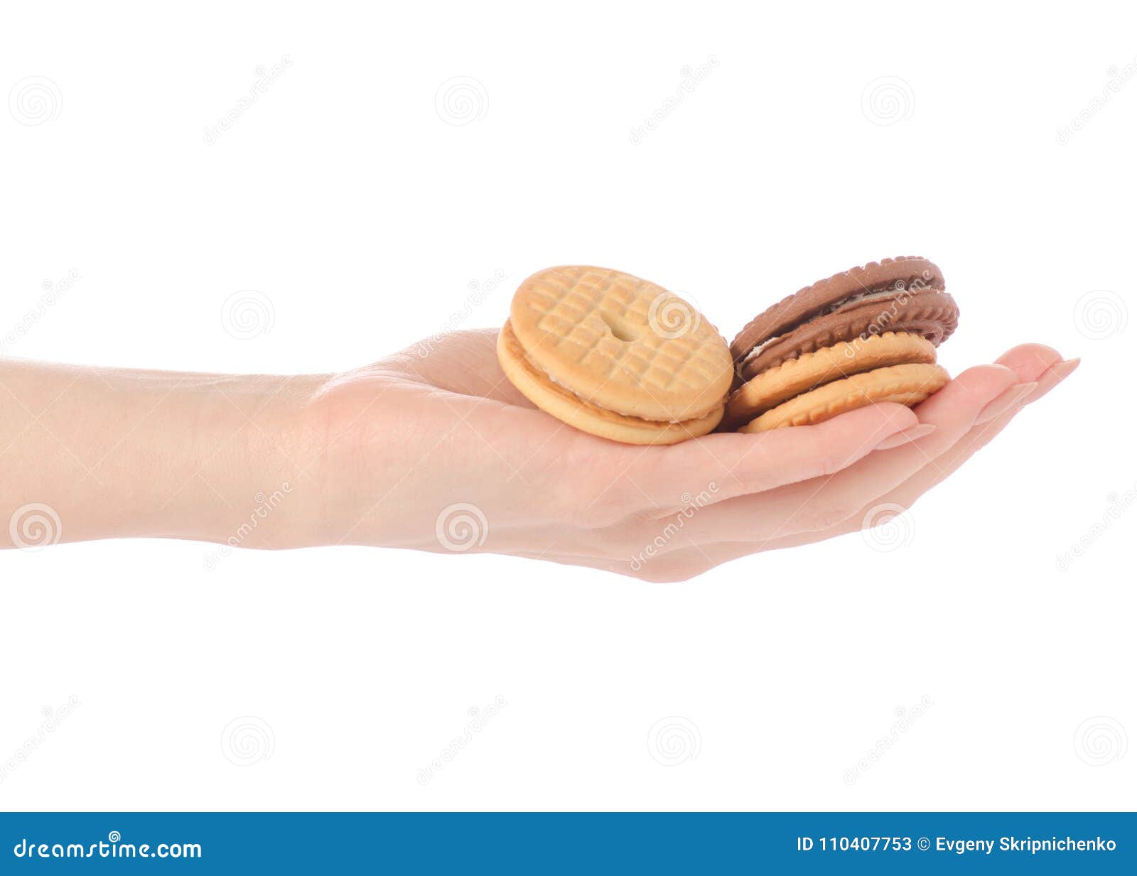 Cookies in hand stock image. Image of christmas, delicious - 110407753