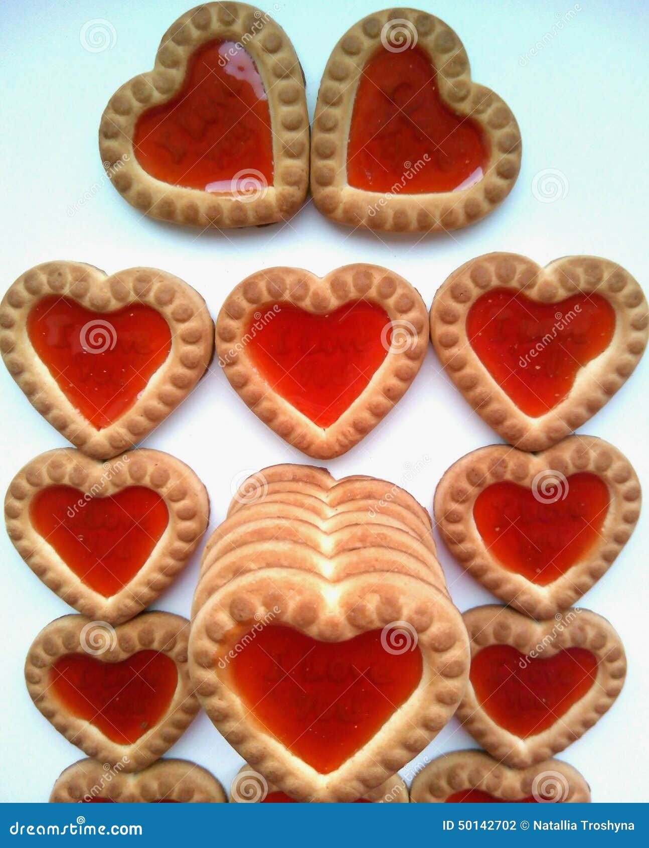 Cookies hearts background stock photo. Image of background - 50142702