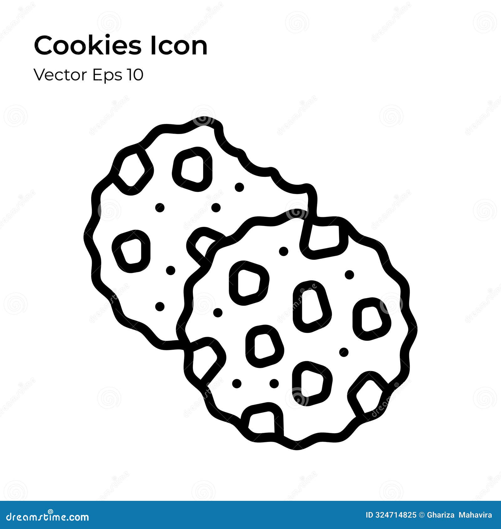 Cookies Icon in Line Style. Cookies Line Illustration Stock ...