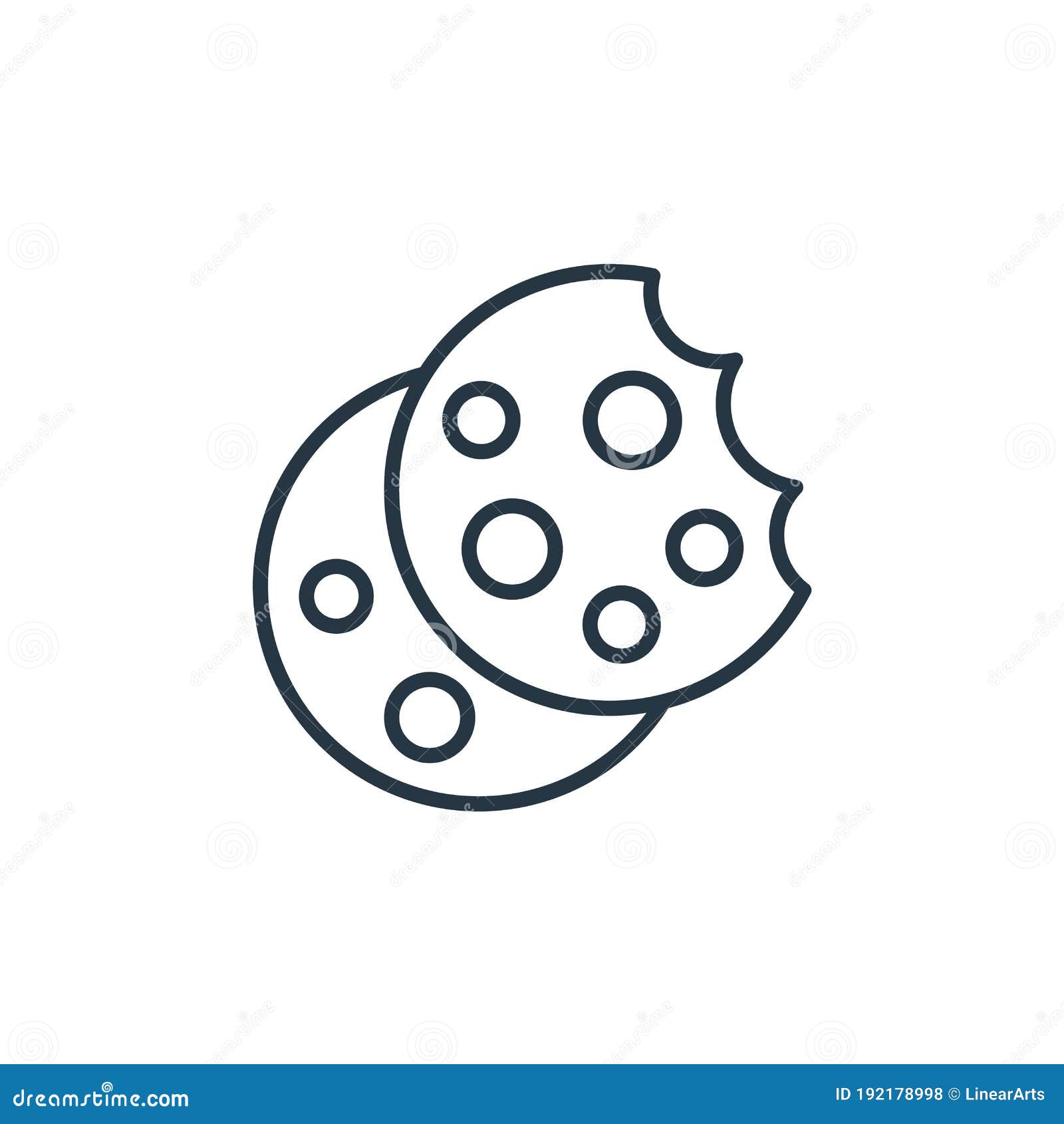 Cookies Icon Vector from Bakery Concept. Thin Line Illustration of ...