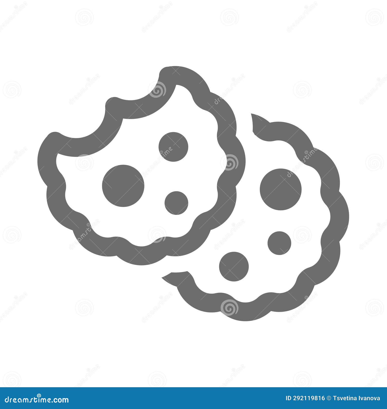 Cookies Line And Solid Icon. Dessert Bakery Biscuits Illustration ...