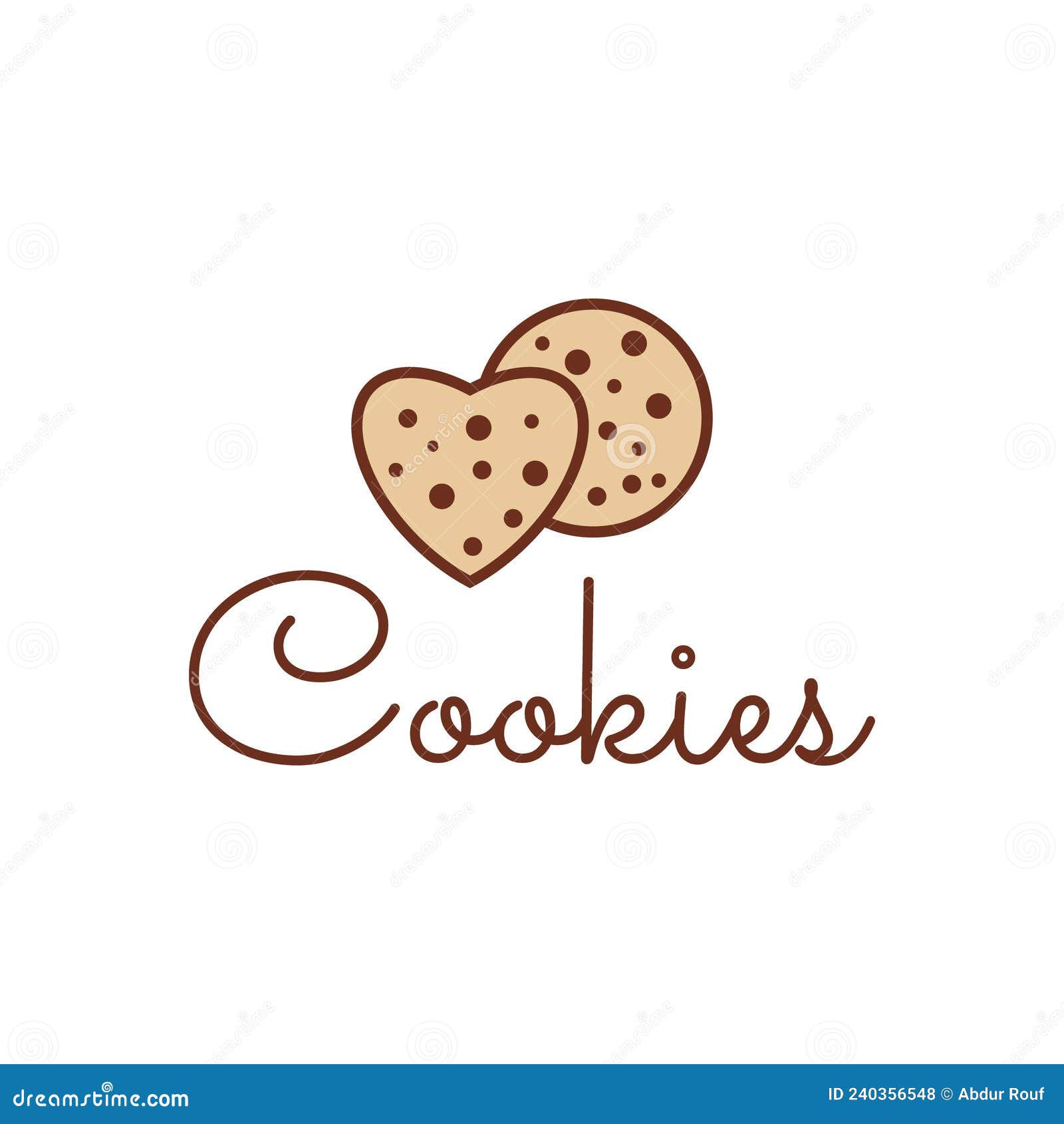 Cookies love logo design stock vector. Illustration of cuisine - 240356548