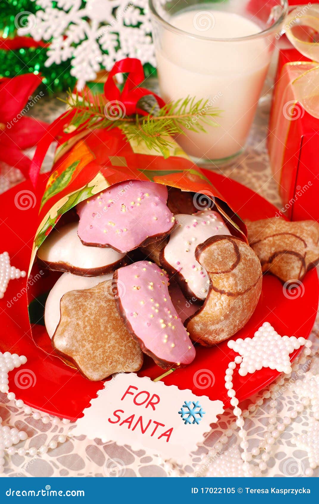 Cookies and milk for santa stock image. Image of delicious - 17022105