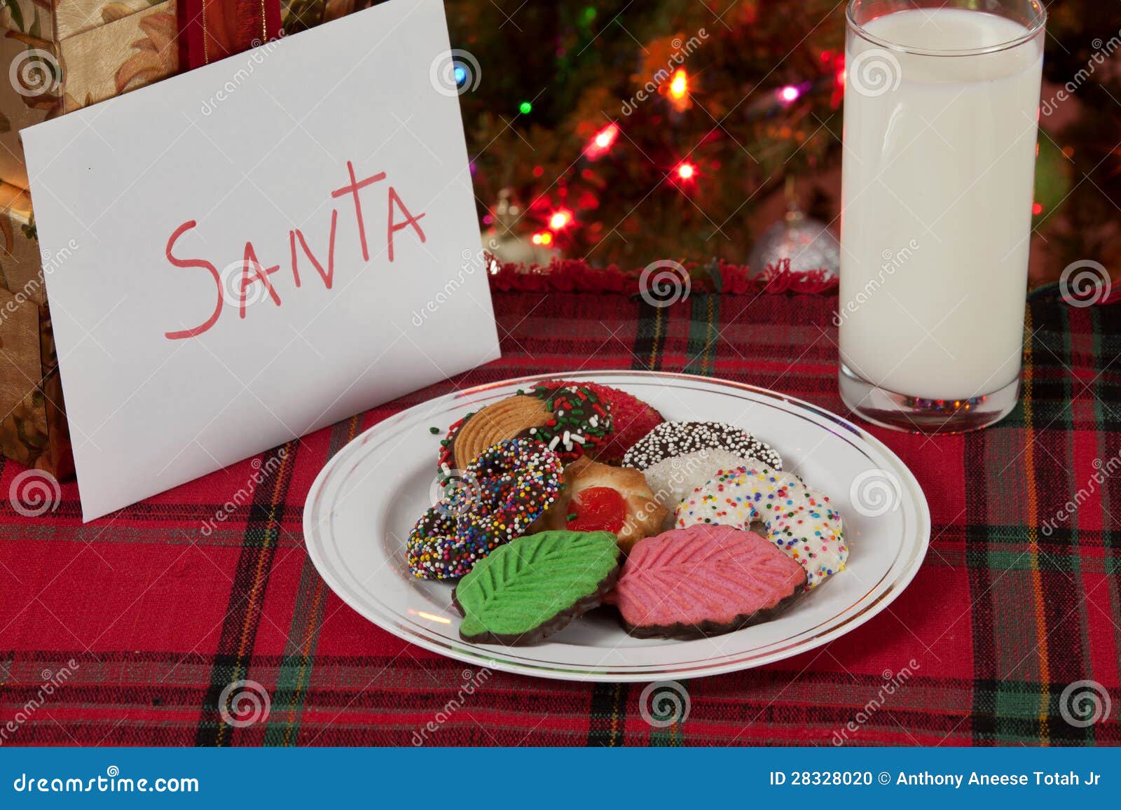 Cookies and Milk for Santa stock photo. Image of milk - 28328020