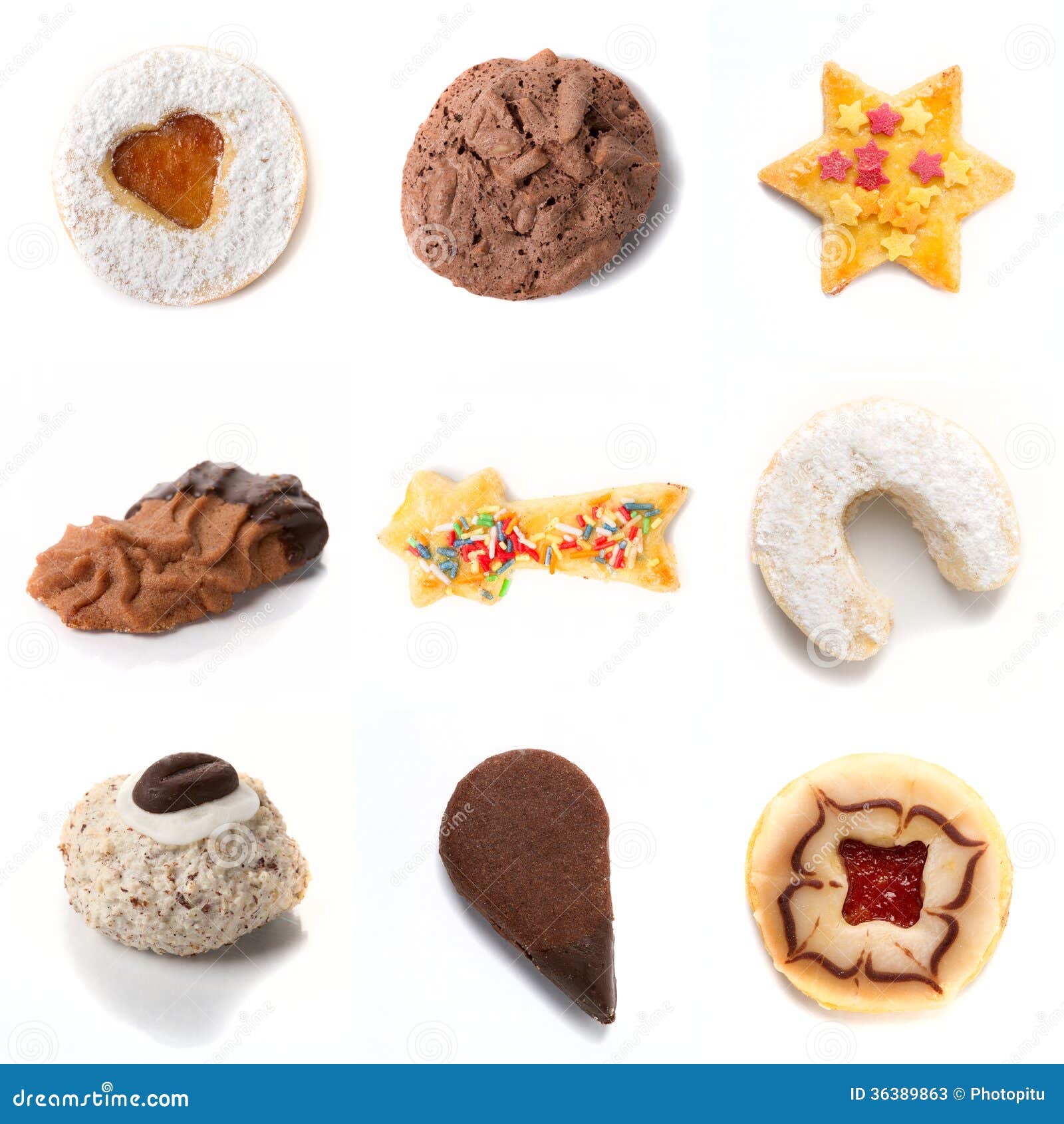 Cookies mix stock image. Image of brown, decoration, holiday - 36389863