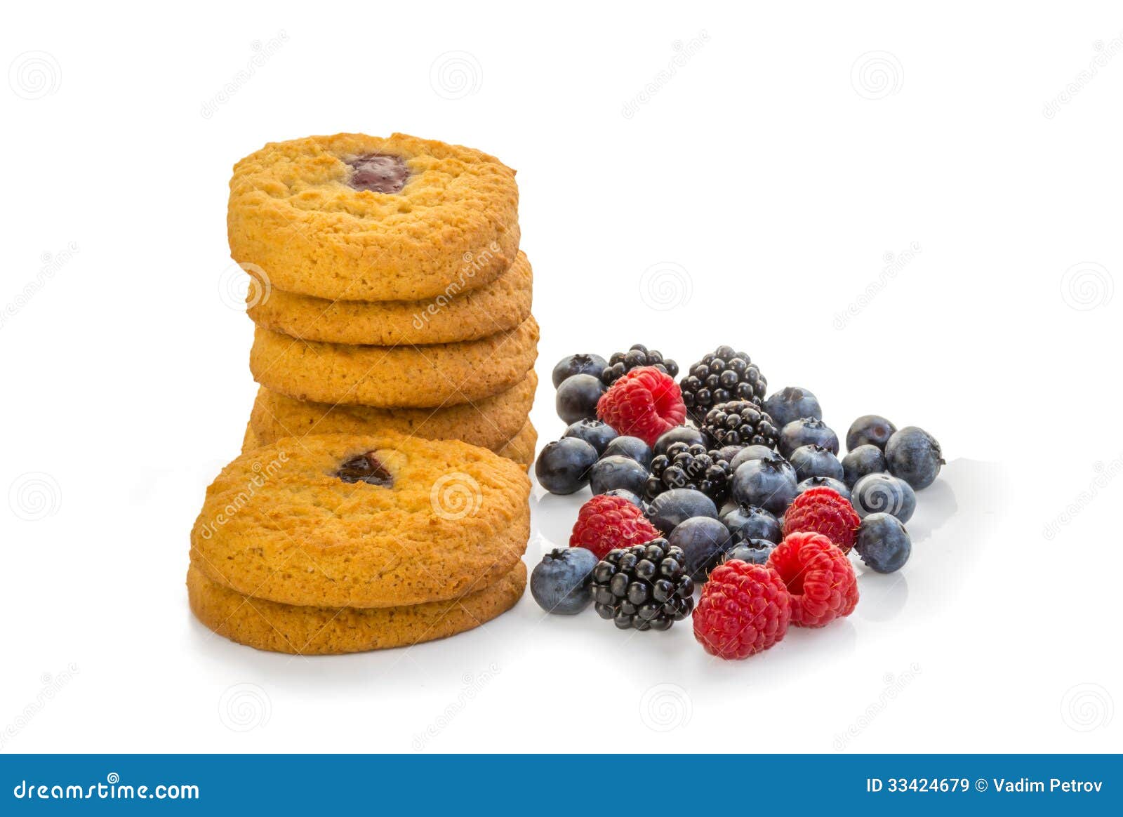 Cookies with mixed berries stock image. Image of healthy - 33424679