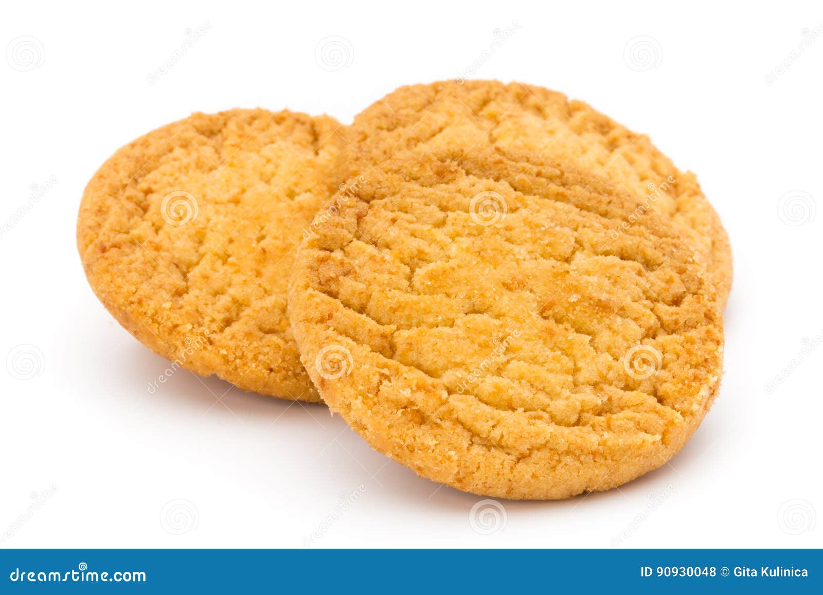 Cookies Nuts on the Isolated on White Background. Stock Photo - Image ...
