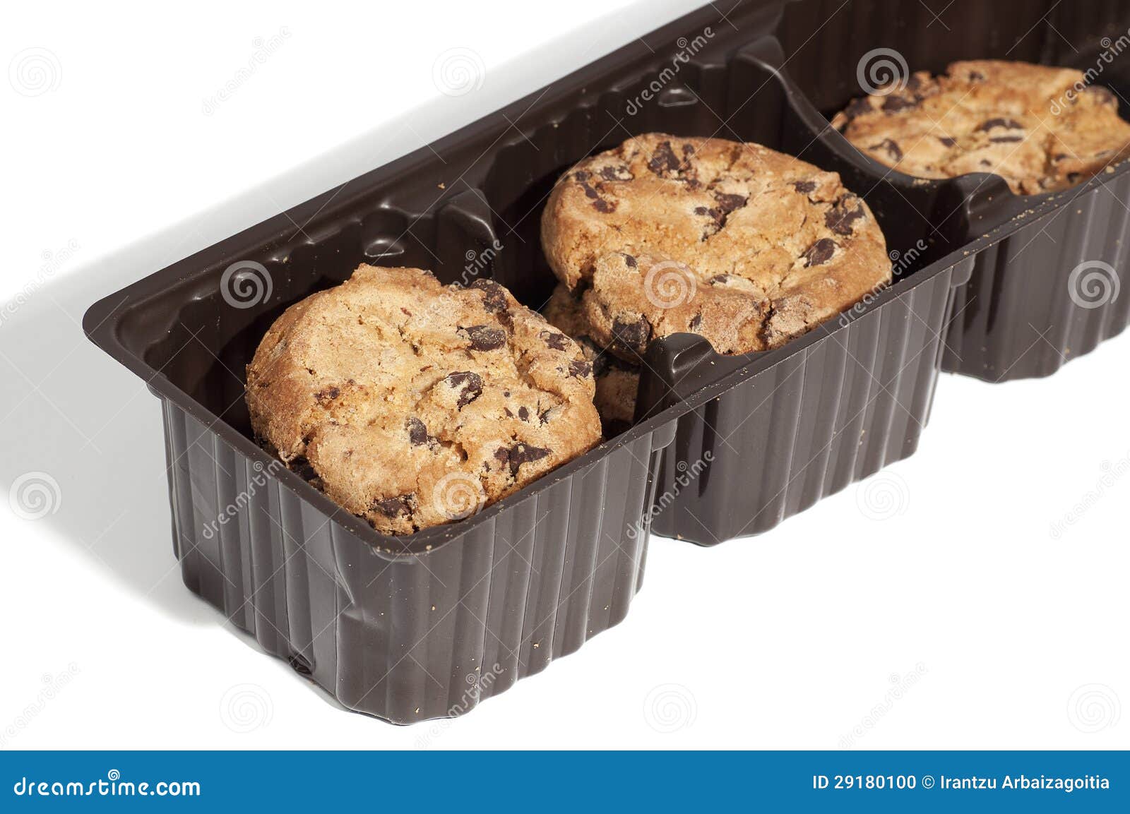 Cookies Packaged in a Brown Plastic Container Stock Photo - Image of ...