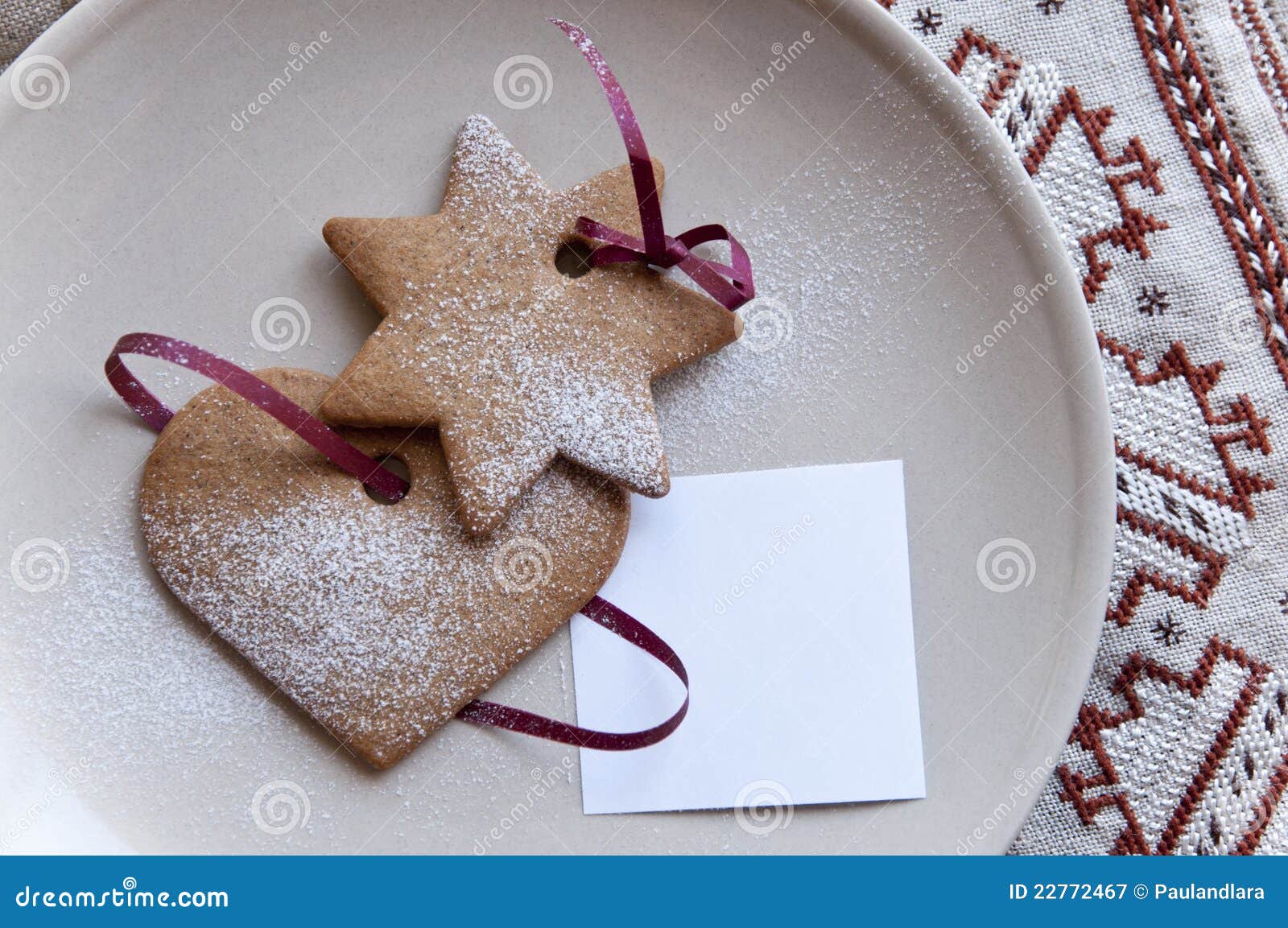 Cookies with paper note stock image. Image of paper, letter - 22772467