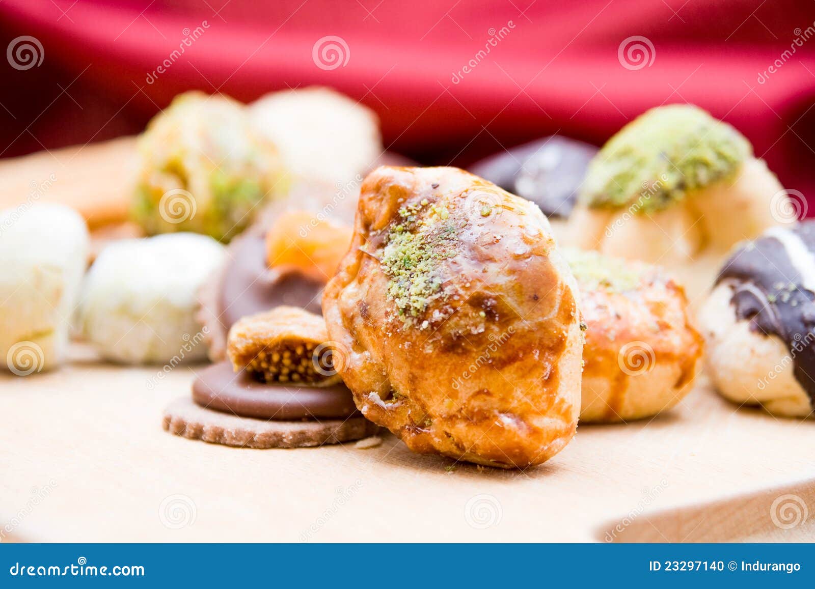 Cookies and pastry on wood stock photo. Image of piece - 23297140