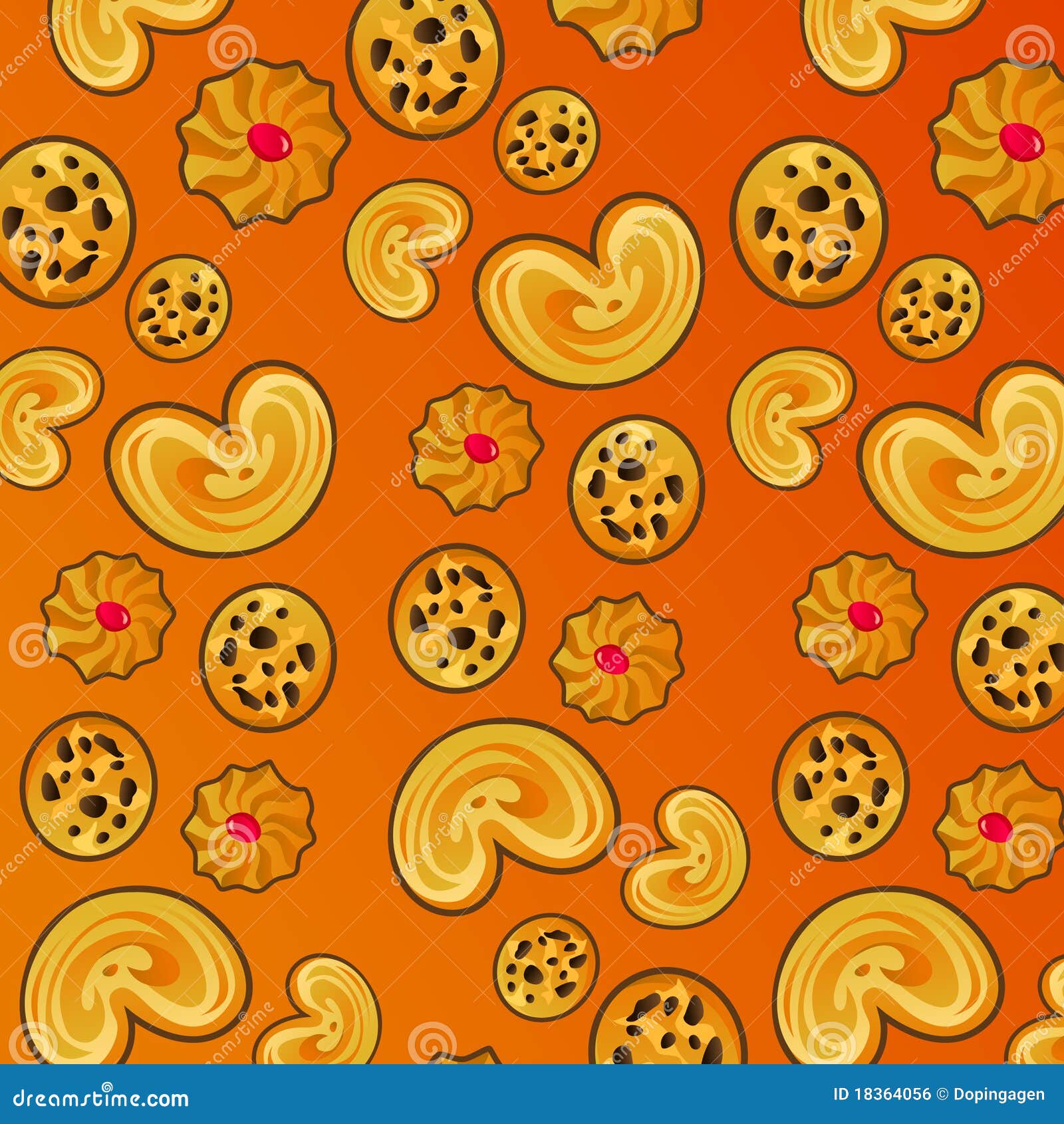 Cookies pattern stock vector. Illustration of symbol - 18364056