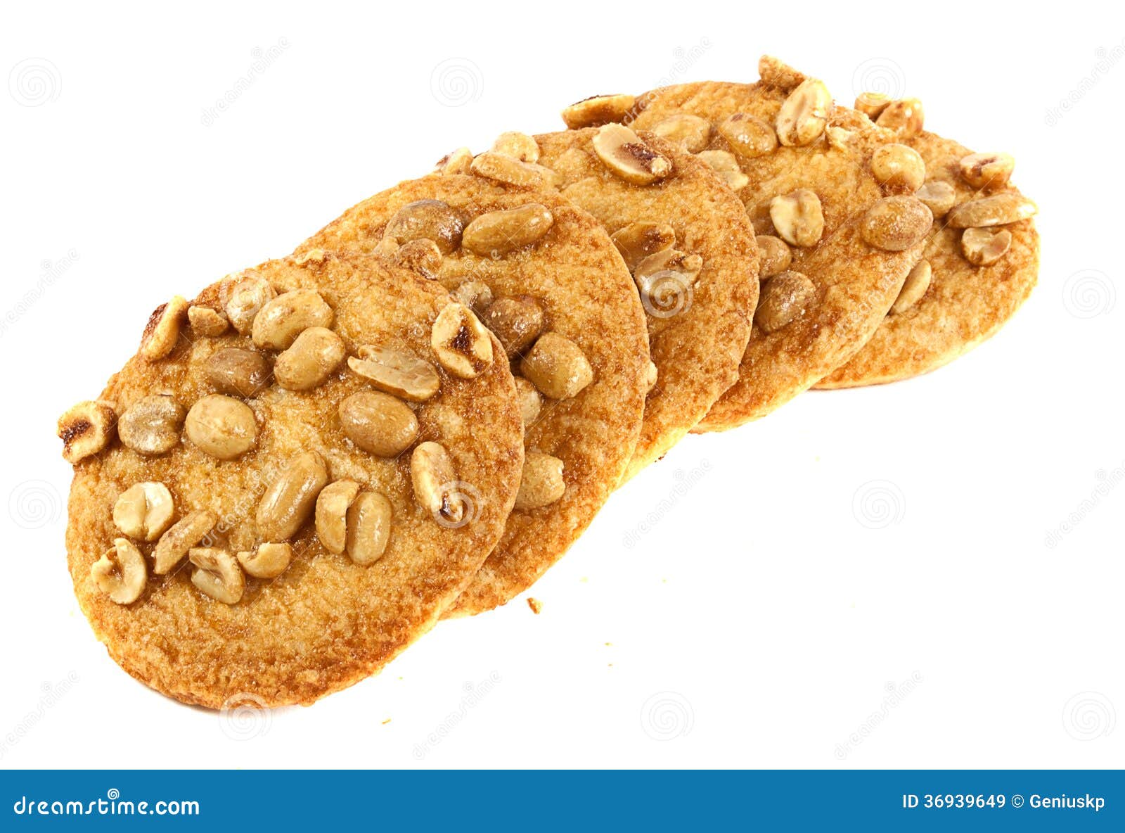 Cookies with peanuts stock image. Image of domestic, detail - 36939649