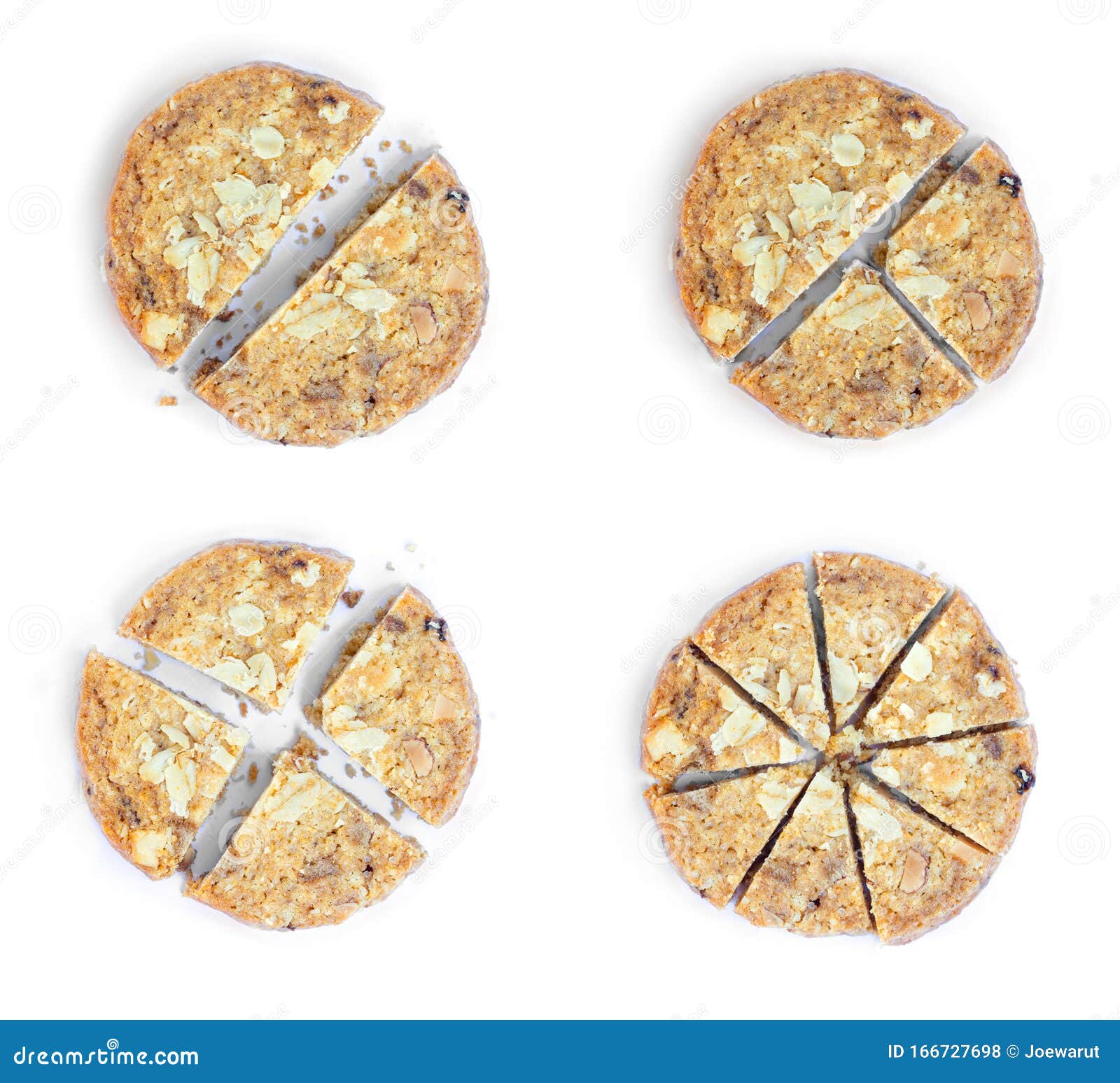 Cookies pie chart stock photo. Image of baked, brown - 166727698
