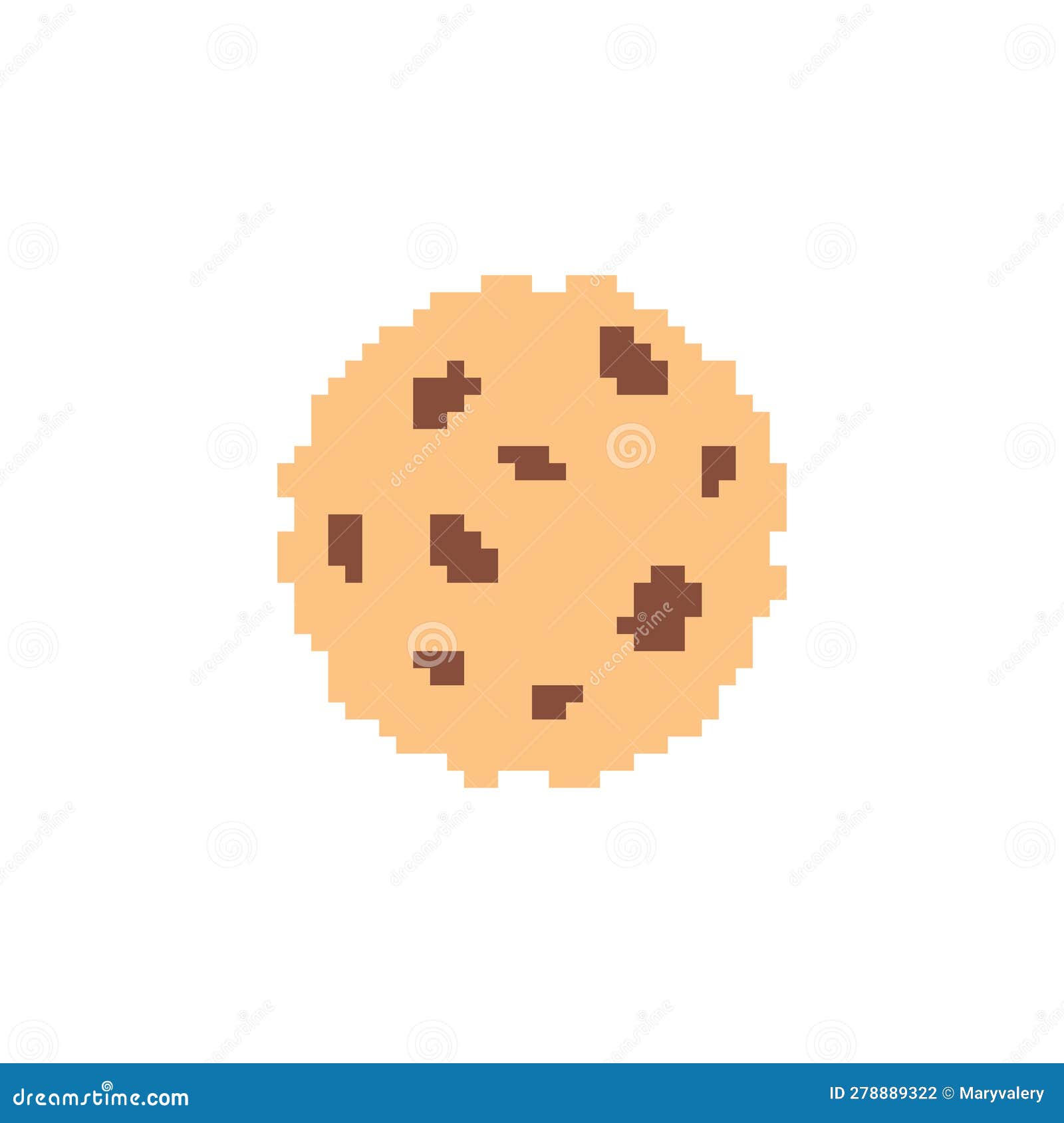 Cookies Pixel Art. 8 Bit Food Stock Vector - Illustration of brown ...