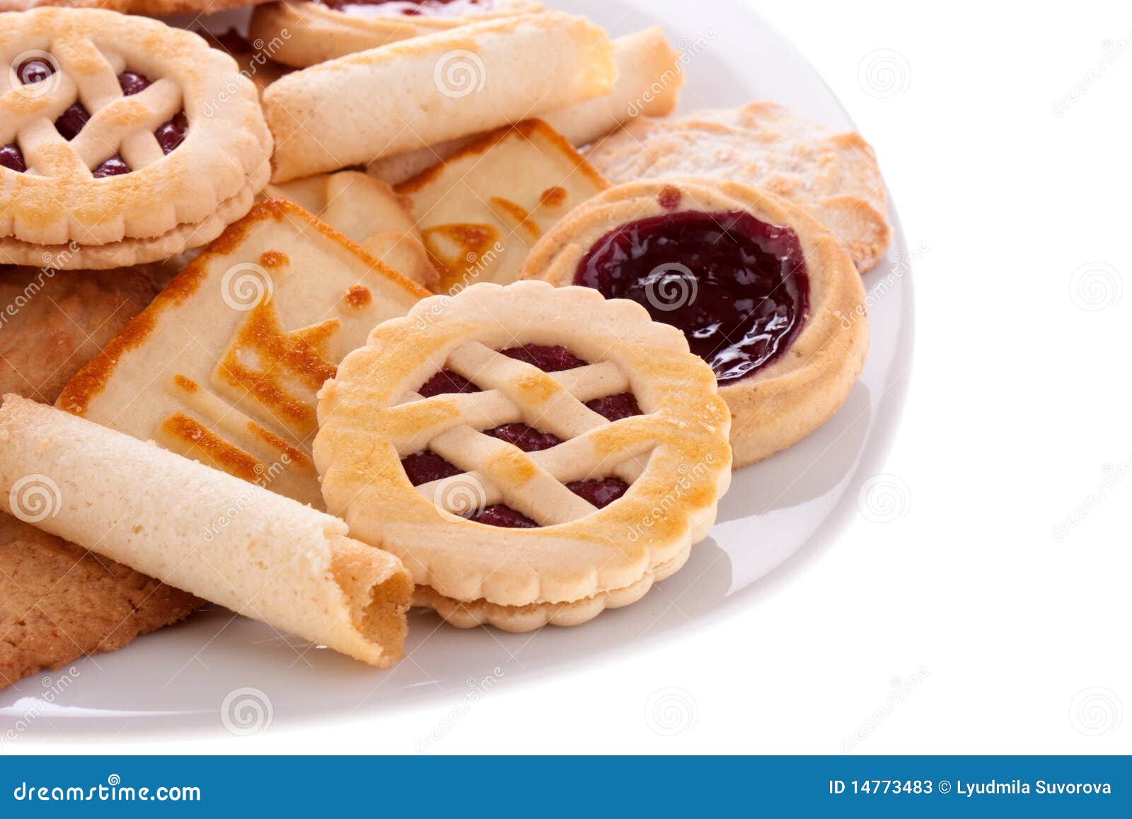 Cookies on a plate stock image. Image of eating, bakery - 14773483