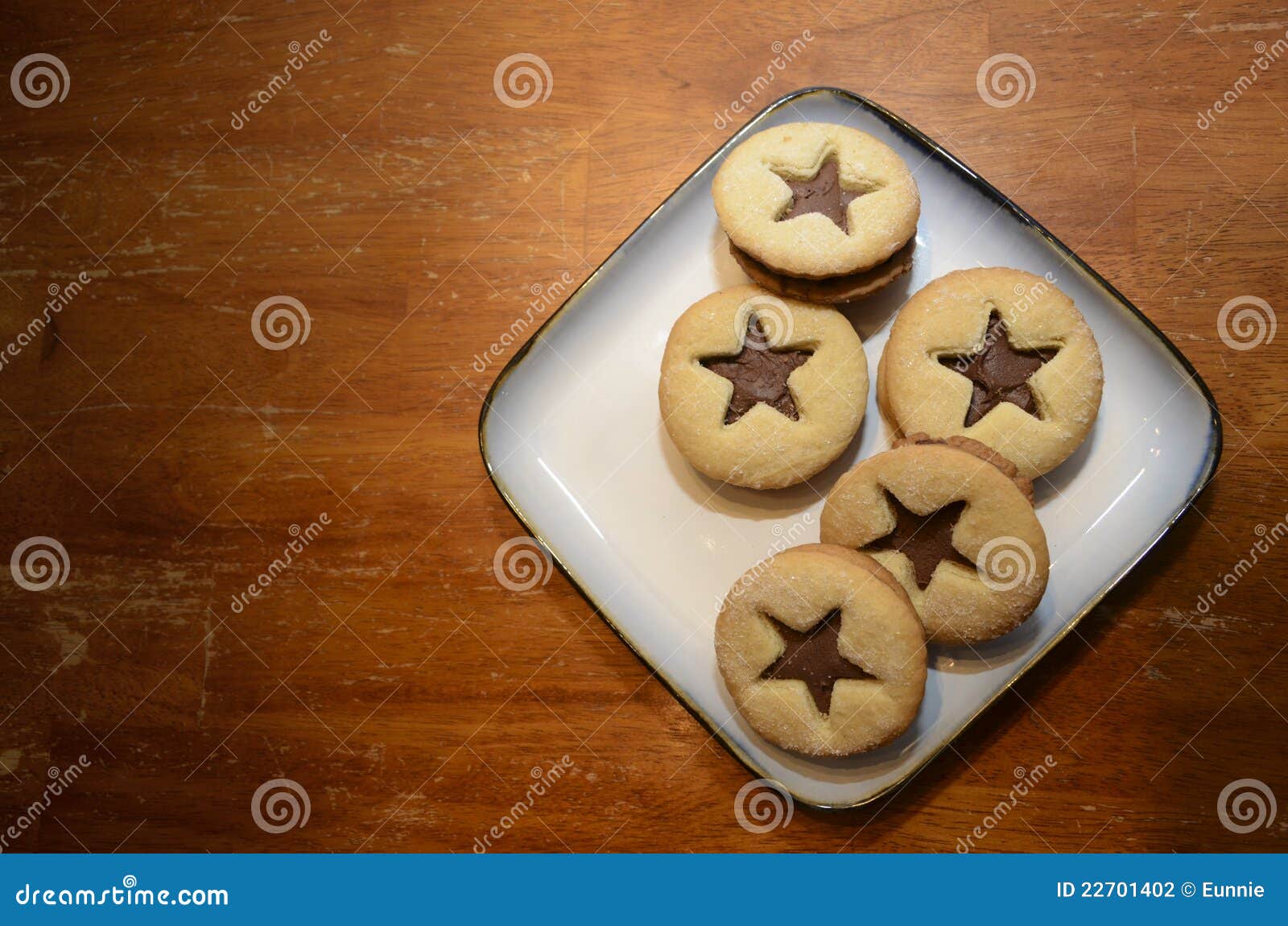 Cookies on a plate stock photo. Image of holiday, baked - 22701402