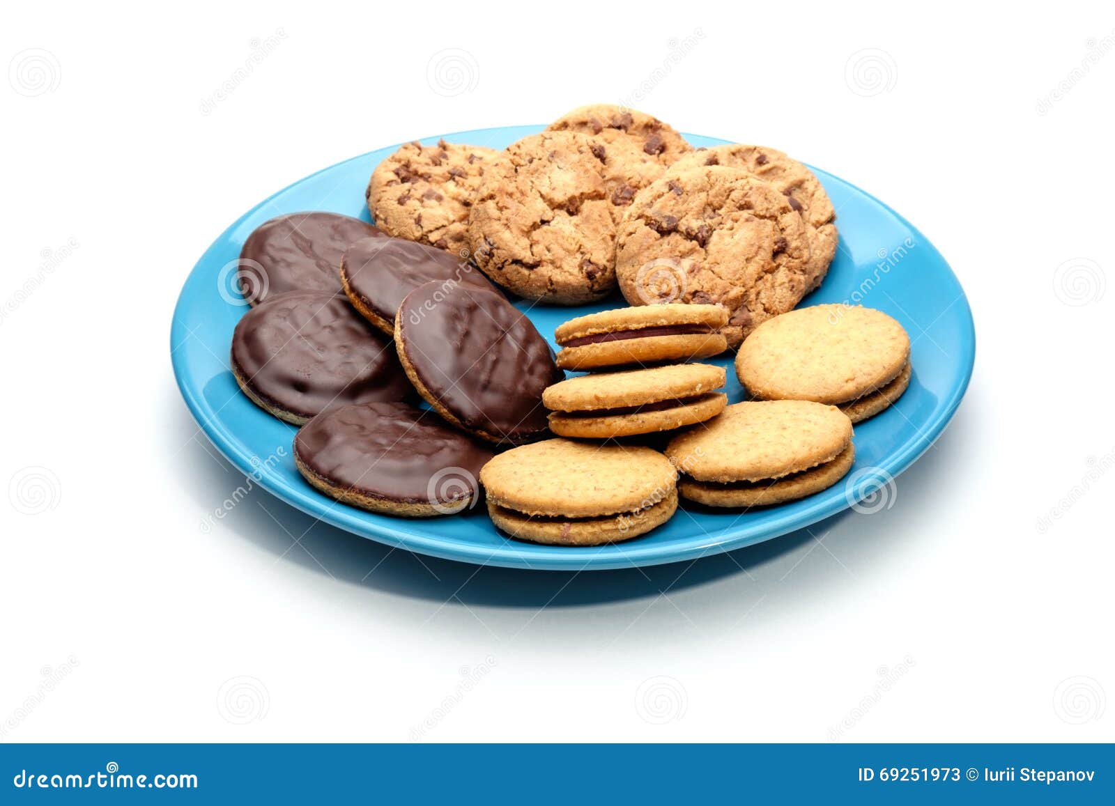Cookies on plate stock image. Image of cookie, baked - 69251973