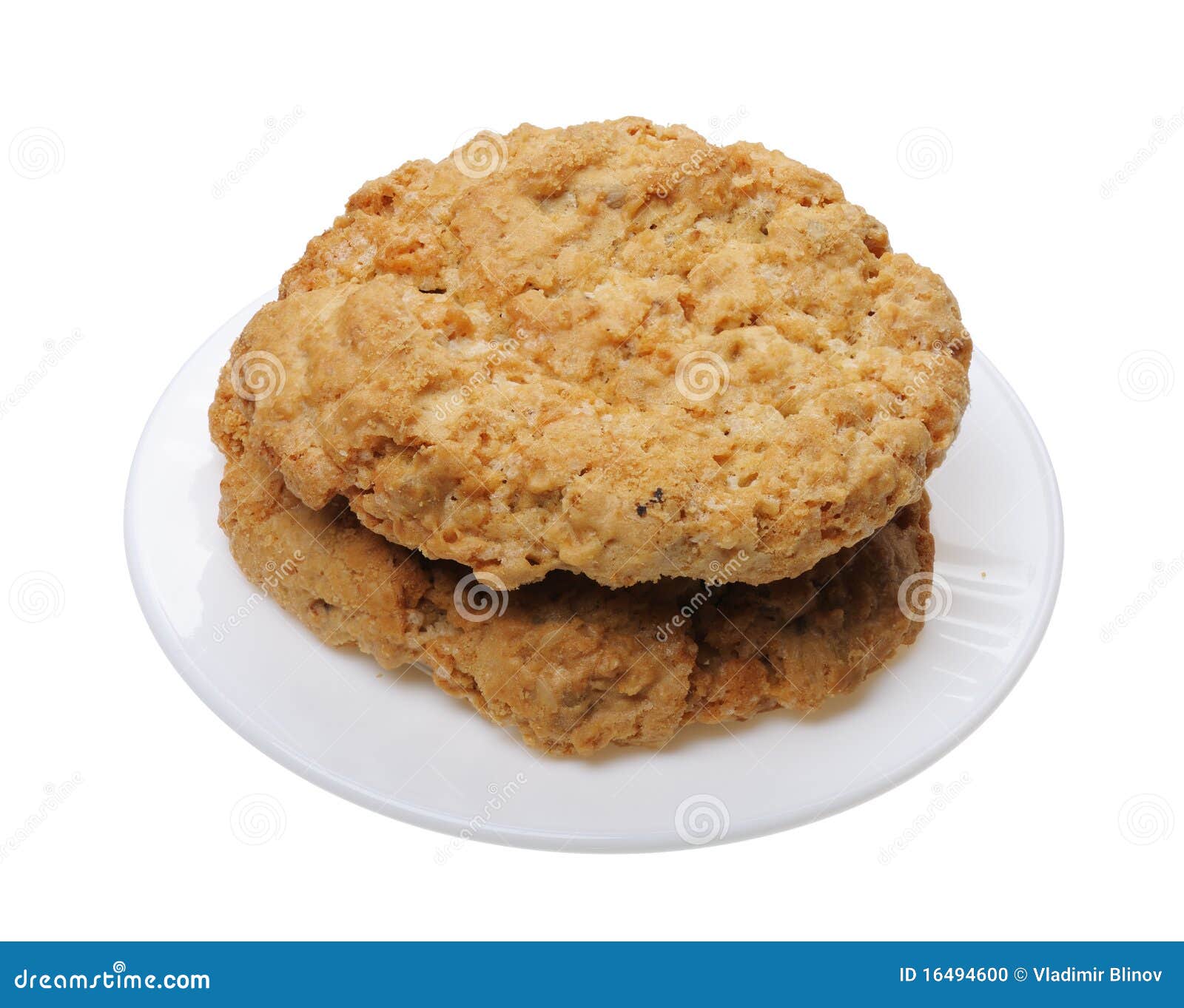 Cookies on a Plate, Isolated Stock Photo - Image of isolated, cookies ...