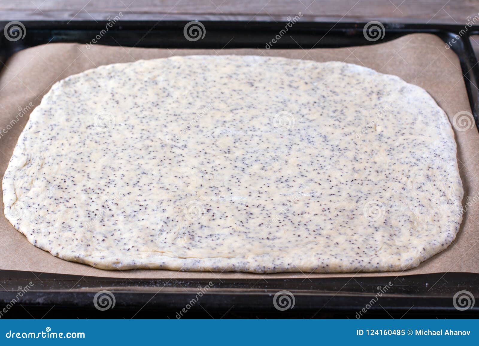Cookies With Poppy Seeds On A Baking Sheet For Baking Stock Image Image Of Hold Fresh 124160485
