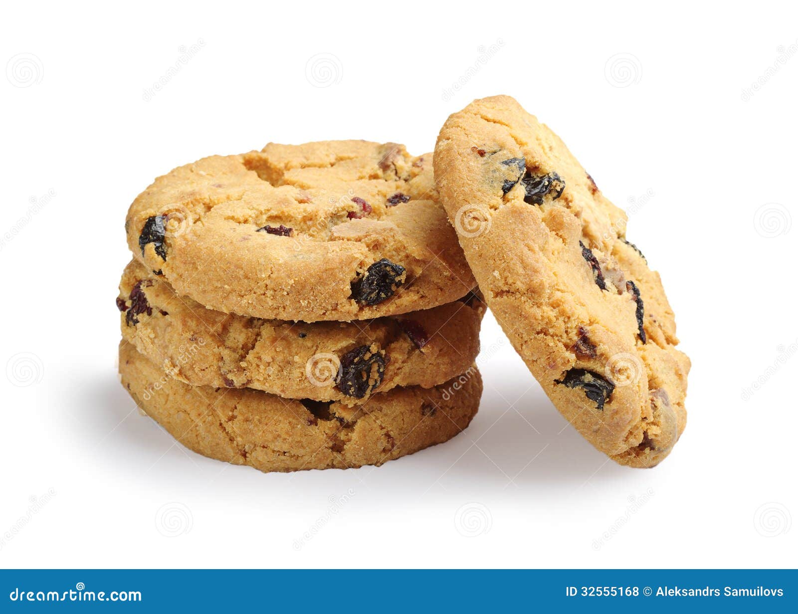 Cookies with Raisins and Blueberries Stock Photo - Image of delicious ...