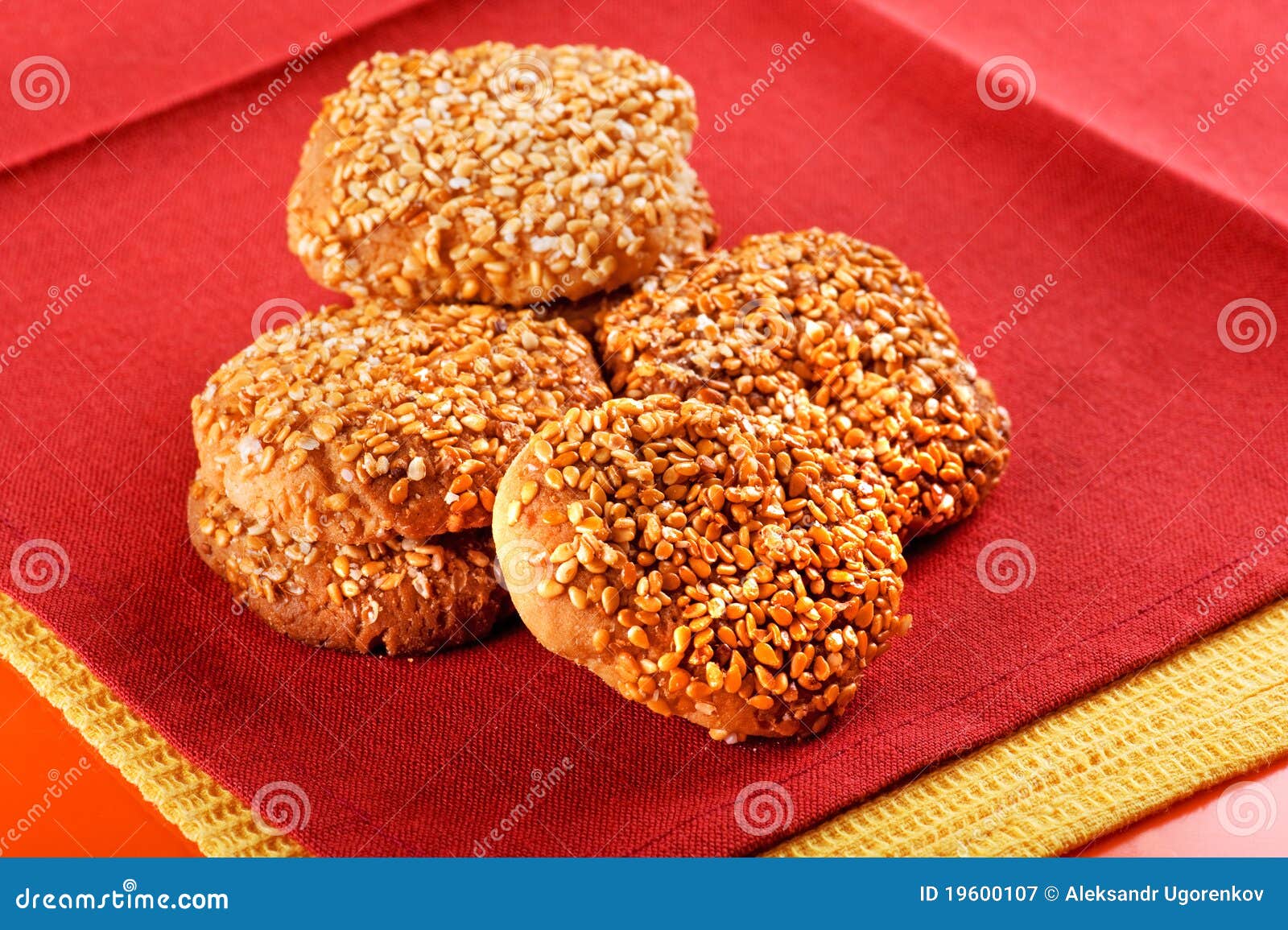 Cookies on red stock image. Image of cookie, sweet, bake - 19600107