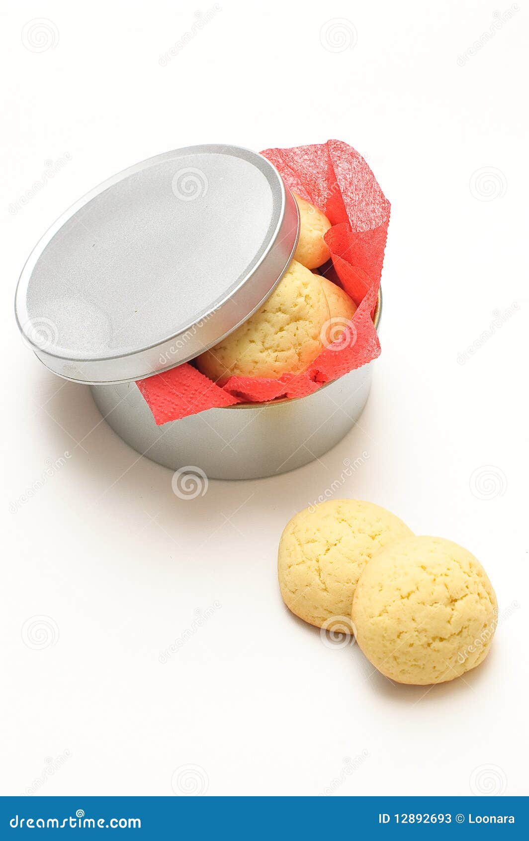 Cookies in a round box stock image. Image of paper, container - 12892693