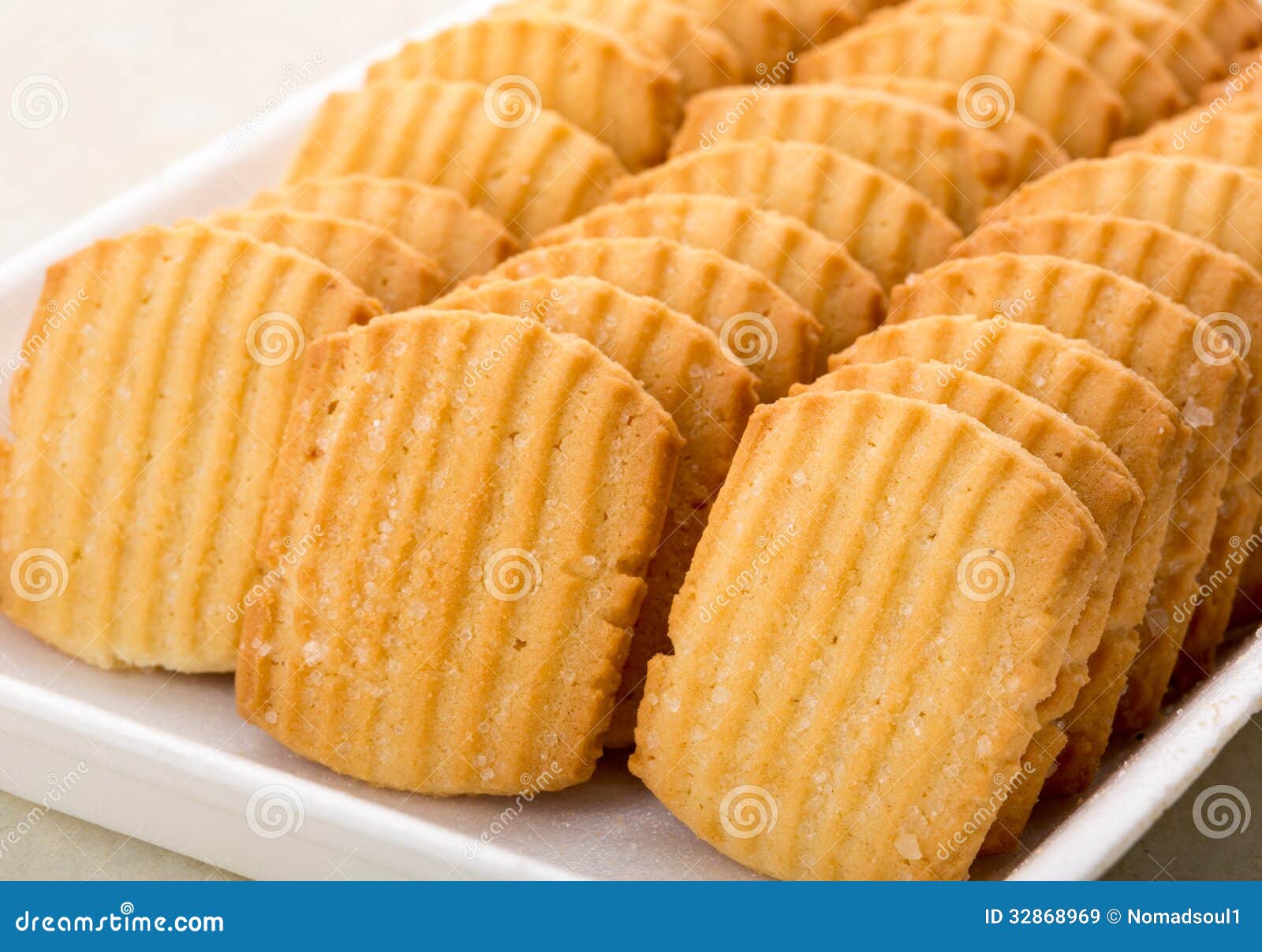 Cookies in a row stock image. Image of snack, morsels - 32868969