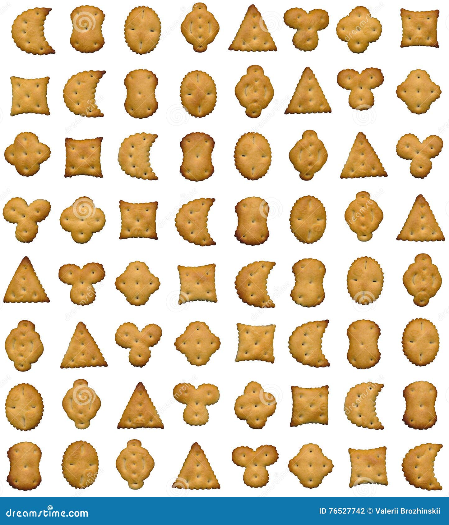 Cookies Seamless Pattern on White Background Stock Photo - Image of ...