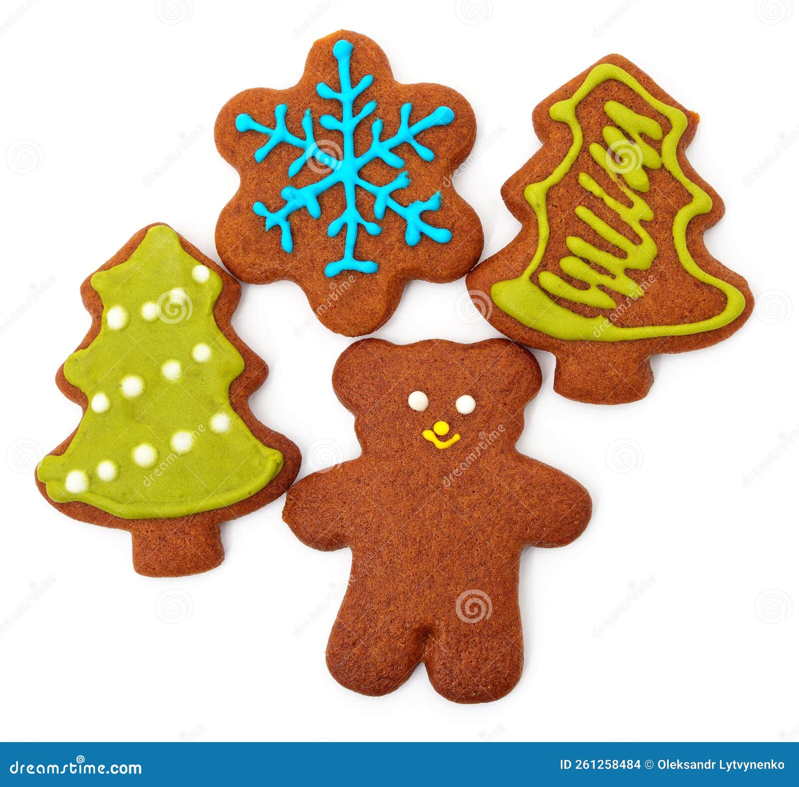 Cookies in the Shape of Bears and Christmas Tree Stock Photo - Image of ...