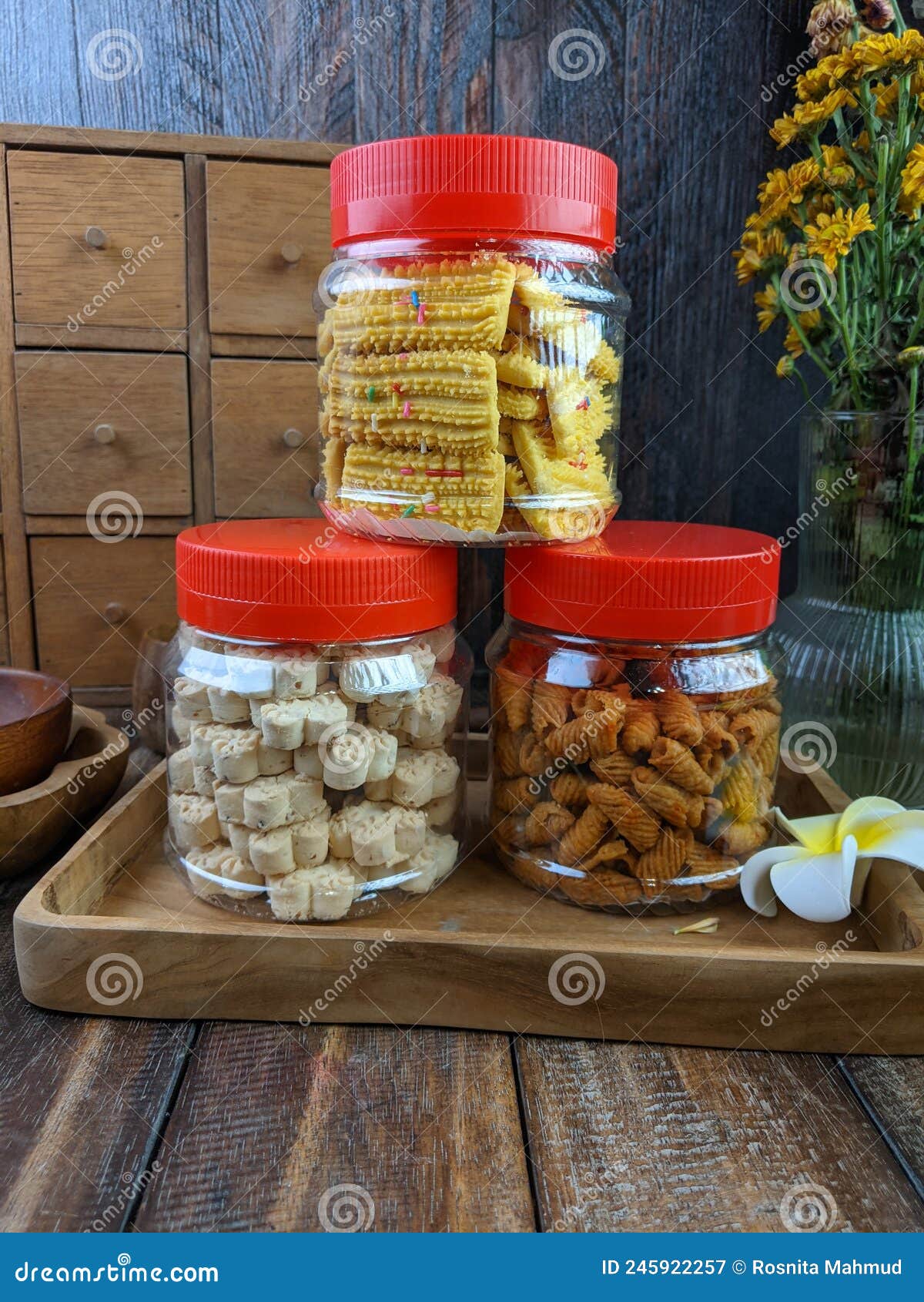 Cookies and Snacks during Eid or Hari Raya Stock Image - Image of ...