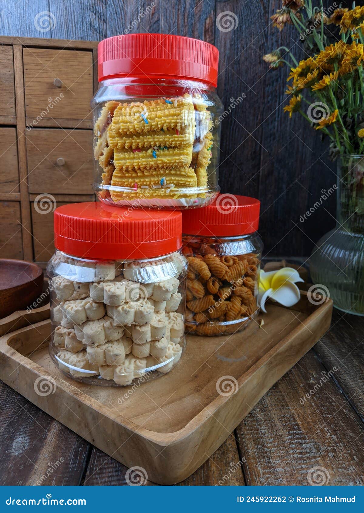 Cookies and Snacks during Eid or Hari Raya Stock Photo - Image of snack ...