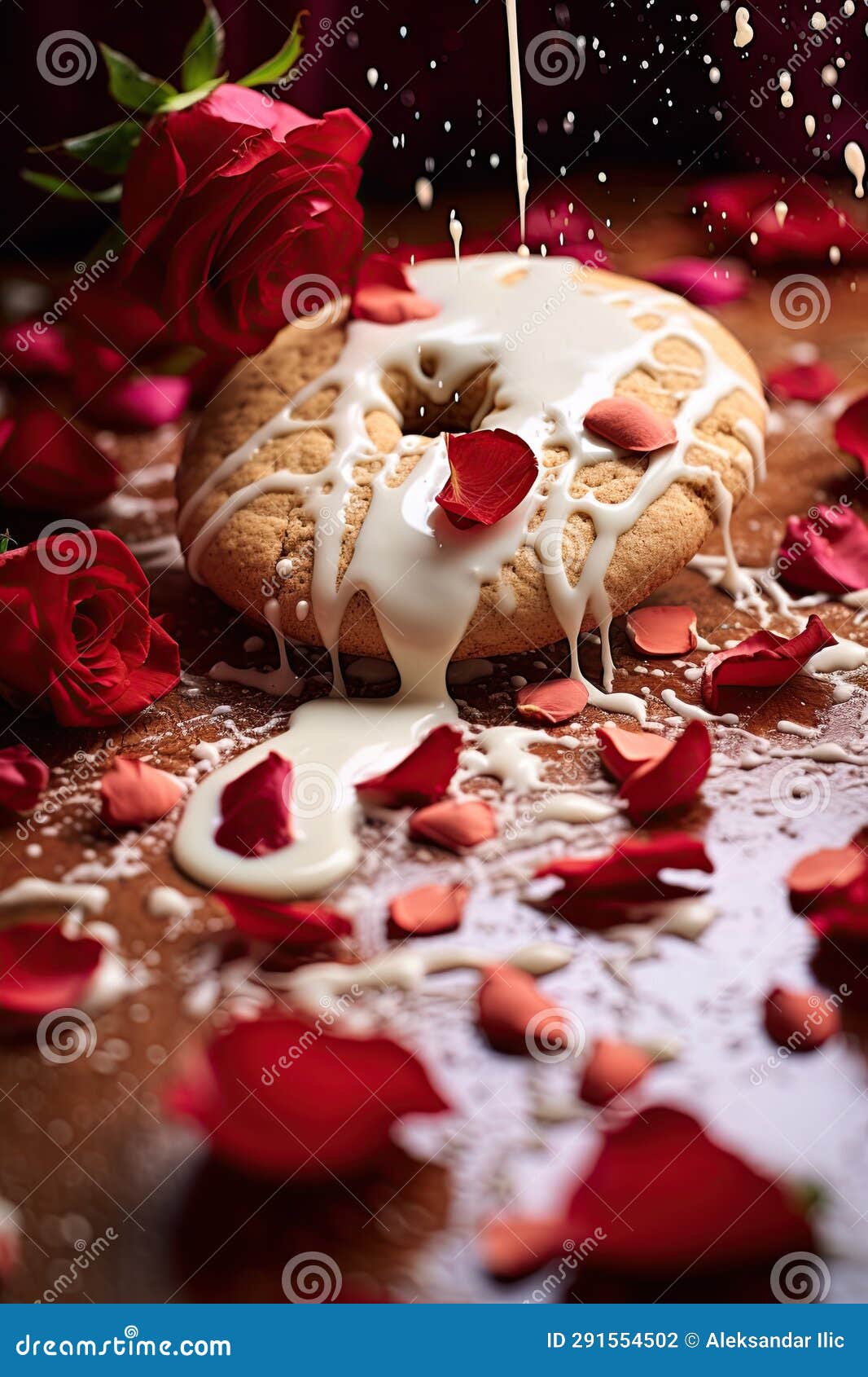 Cookies in Splash of Milk. Ai Generative Stock Photo - Image of ...