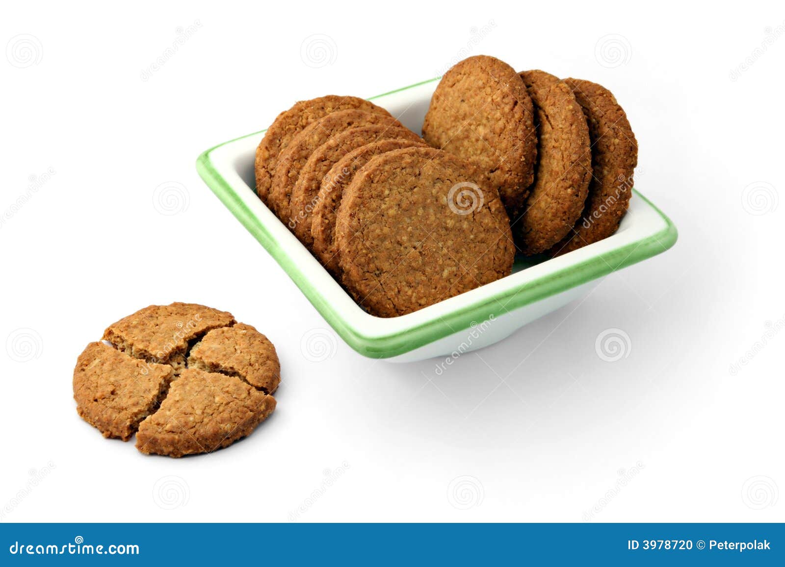 Cookies in a square plate stock photo. Image of grain - 3978720
