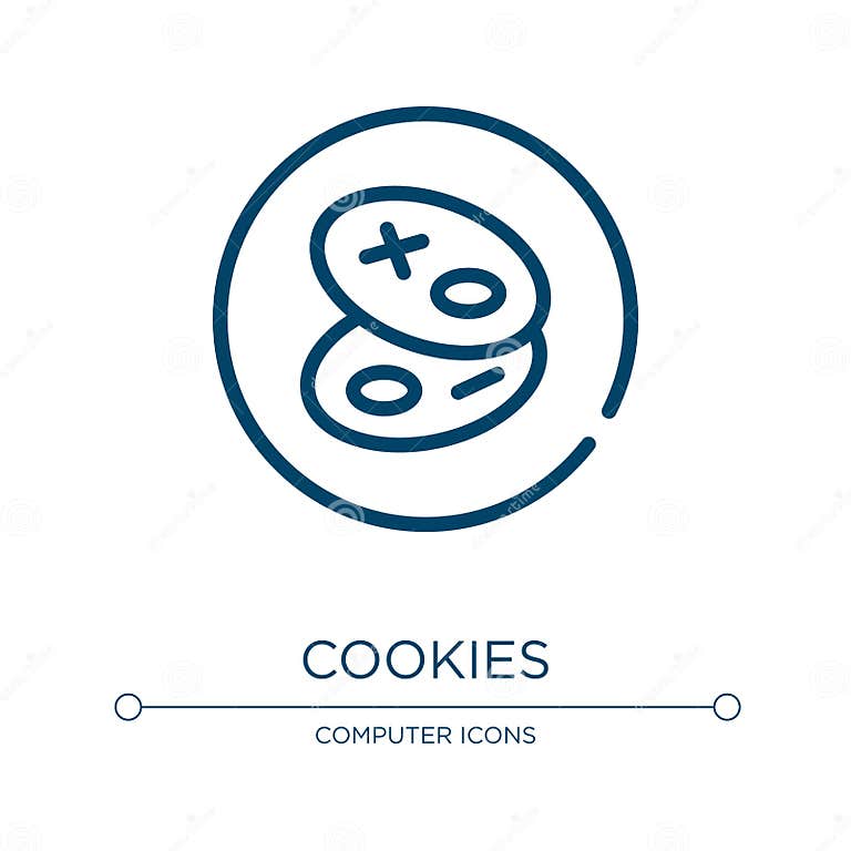 Cookies Symbol for Interface Icon. Linear Vector Illustration from ...