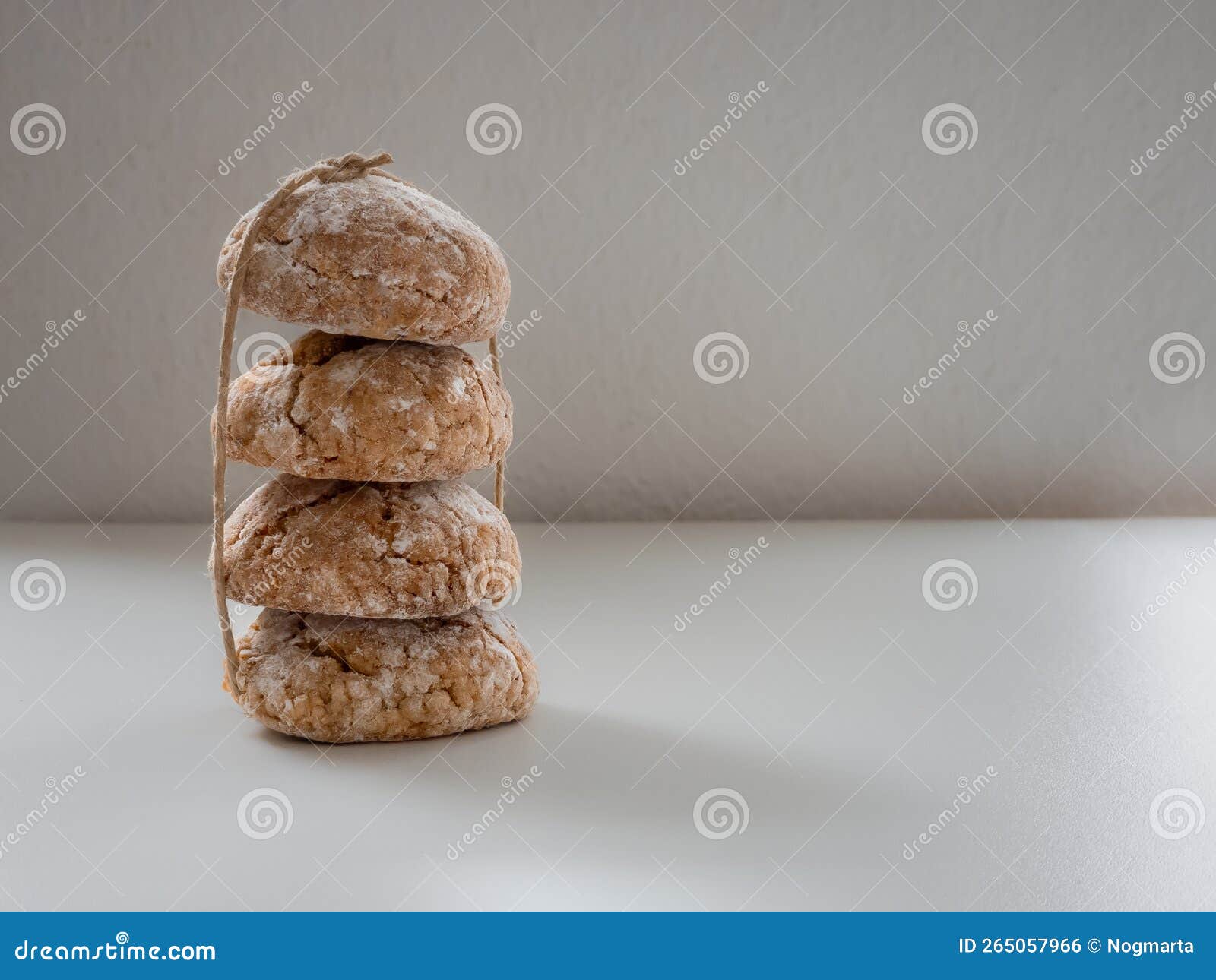 Cookies Tied with a String on Light Background Stock Photo - Image of ...