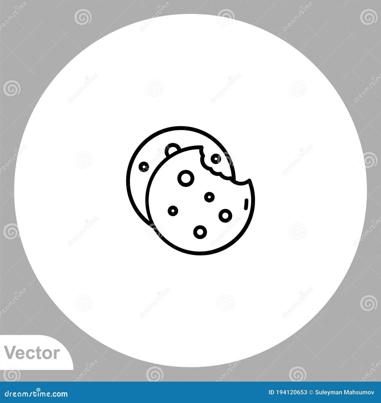 Cookies Vector Icon Sign Symbol Stock Vector - Illustration of logo ...