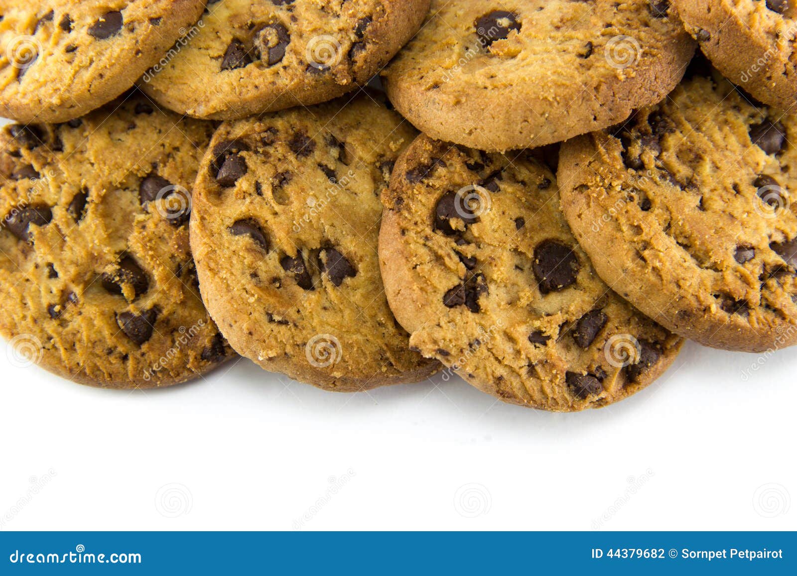 Cookies on a White Background Stock Photo - Image of golden, isolated ...