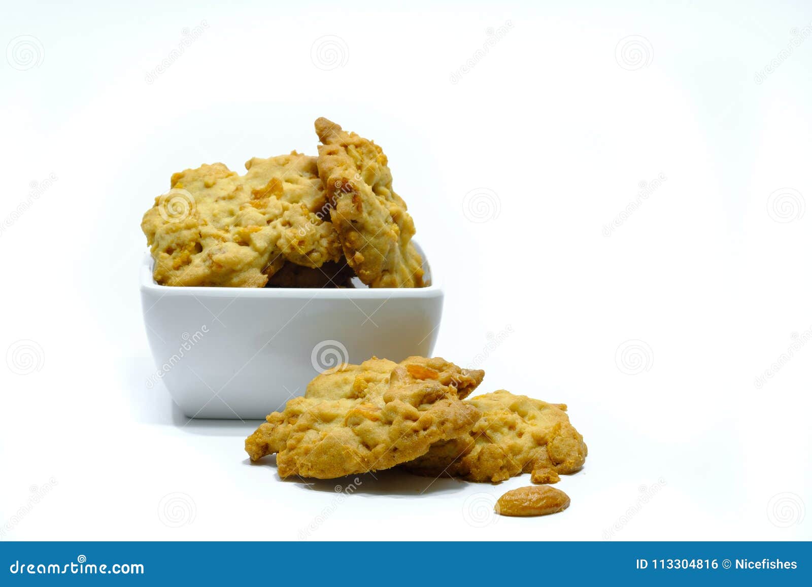 Cookies White Background stock photo. Image of path - 113304816
