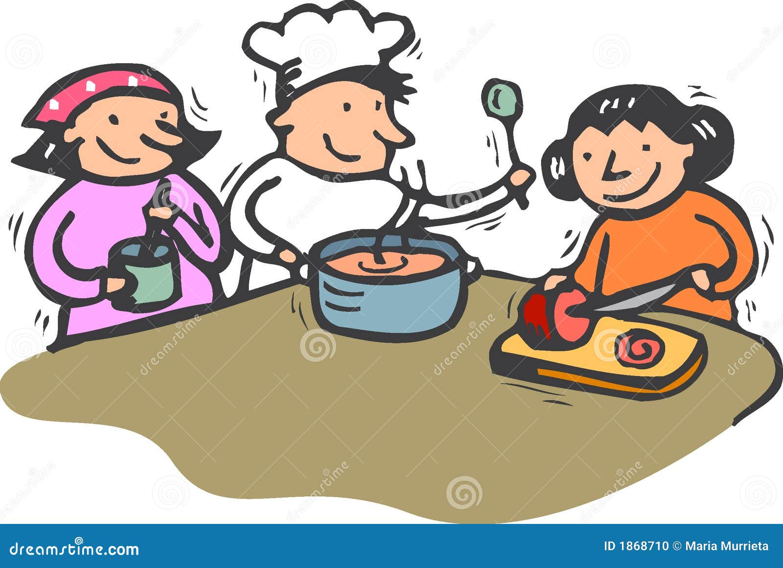Cooking stock vector. Illustration of kids, team, chef - 1868710