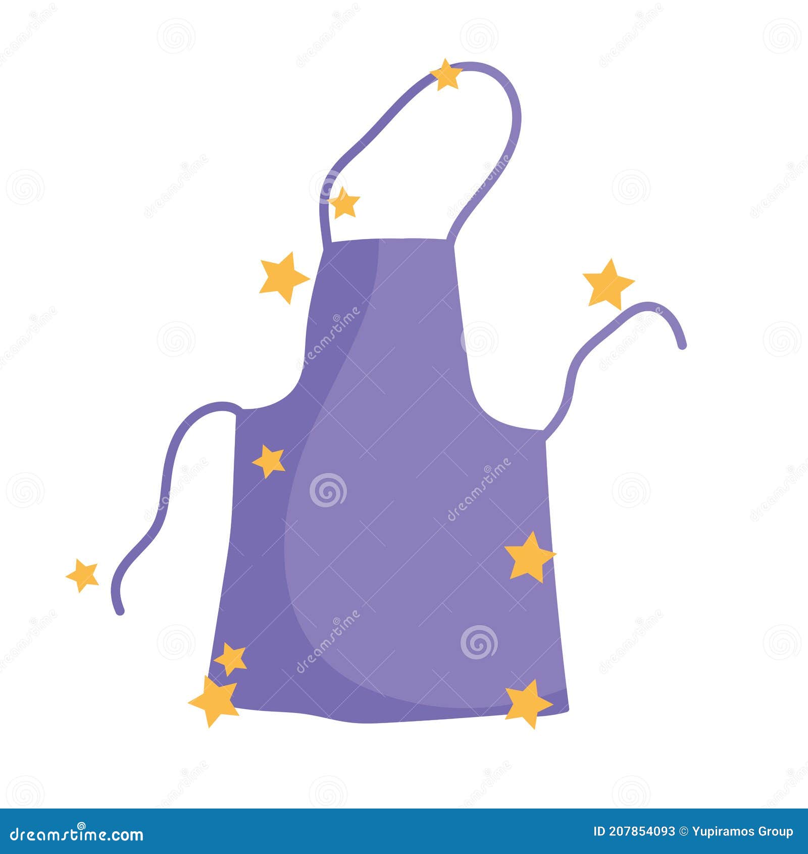 Cooking Apron Clothes Cartoon Flat Icon Stock Vector - Illustration of ...