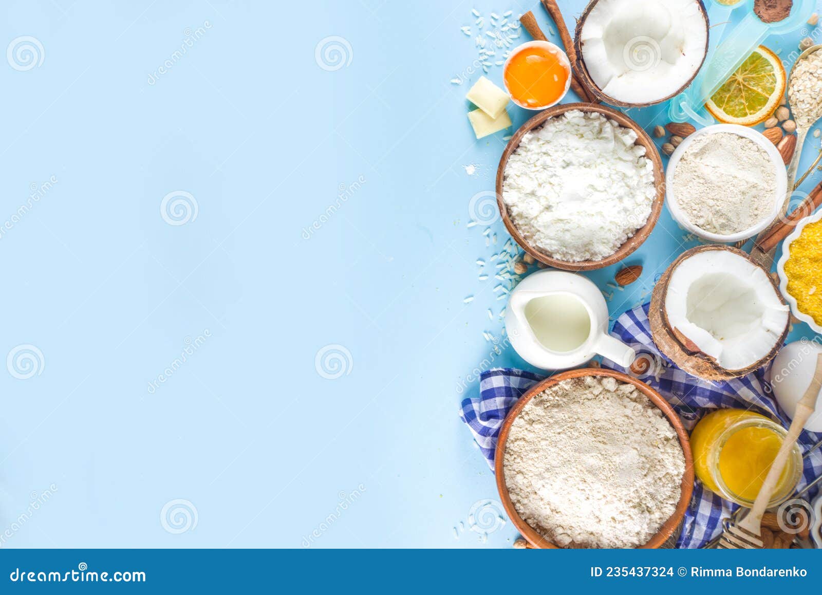 Gluten Free Flour Baking Background Stock Photo - Image of grain ...