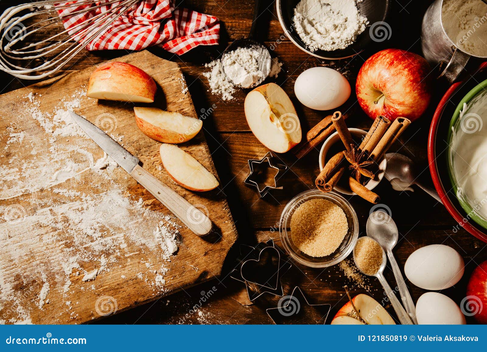 Cooking Baking Process from Above Stock Image - Image of dark, process ...