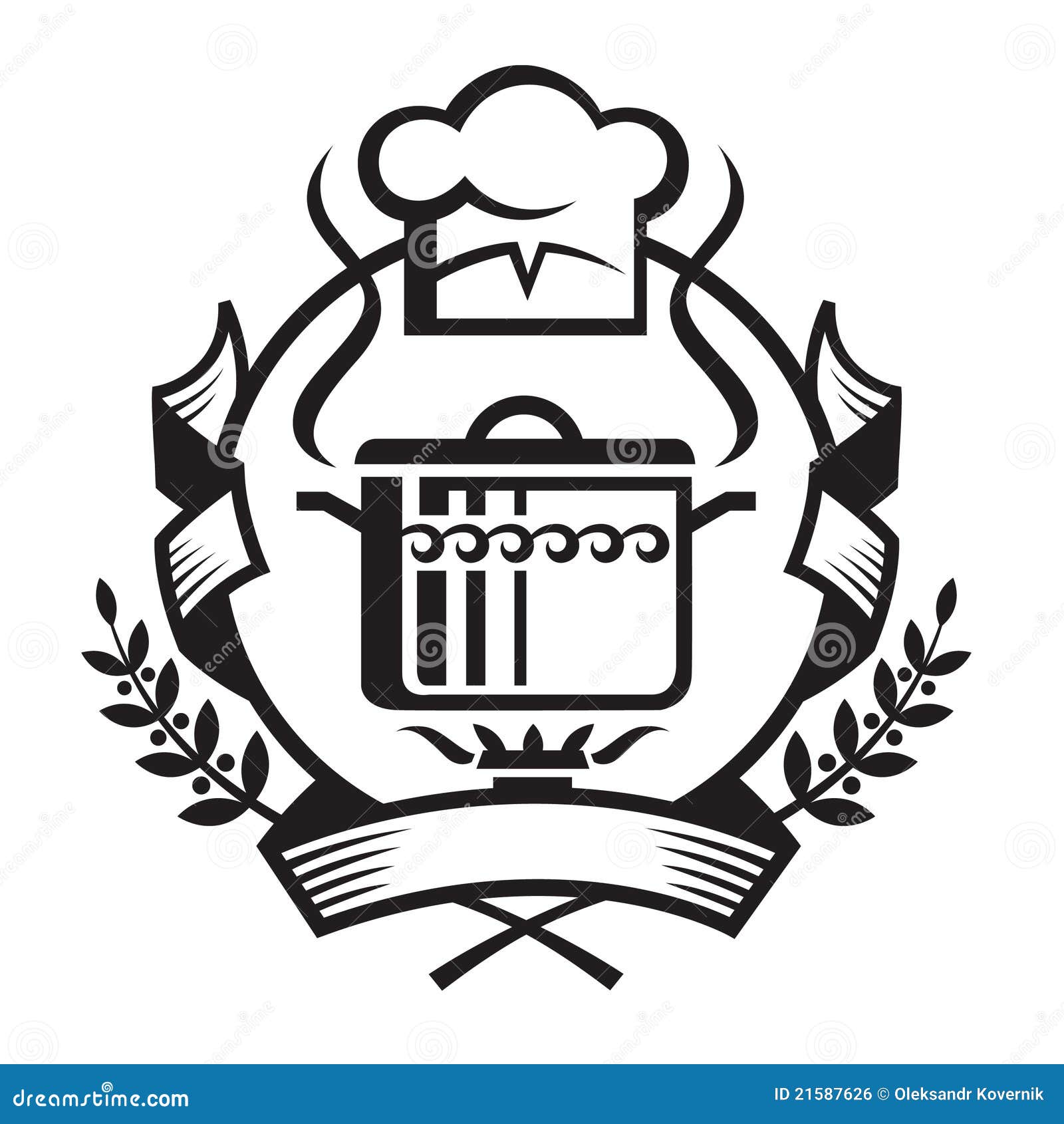 Cooking banner stock vector. Illustration of ribbon, dish - 21587626