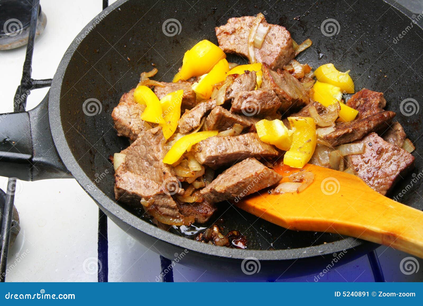 Cooking beef stock image. Image of diet, cuisine, griddle - 5240891