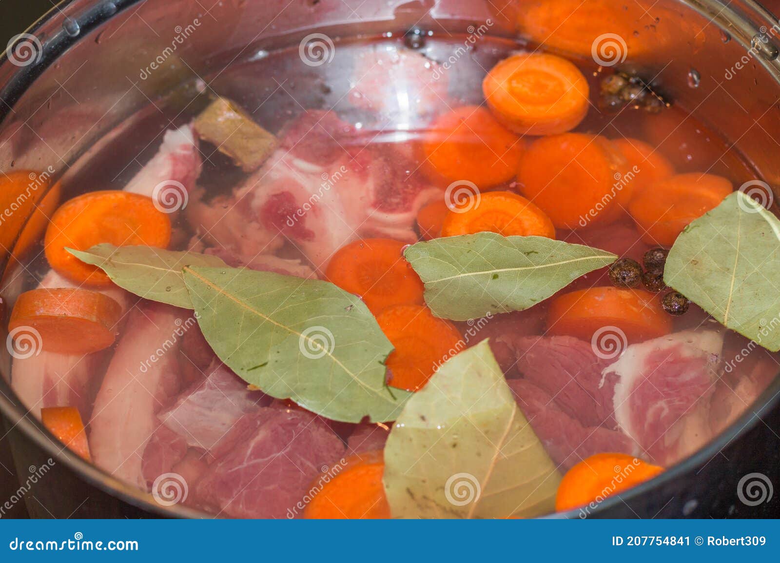 Cooking Beef Broth Knows in Poland As Rosol Wolowy Stock Image - Image ...