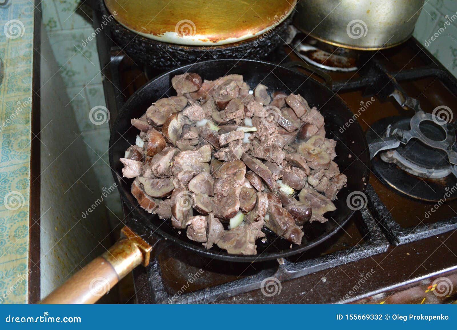 Cooking a Beef Kidney Meat Dish Stock Photo - Image of delicious ...
