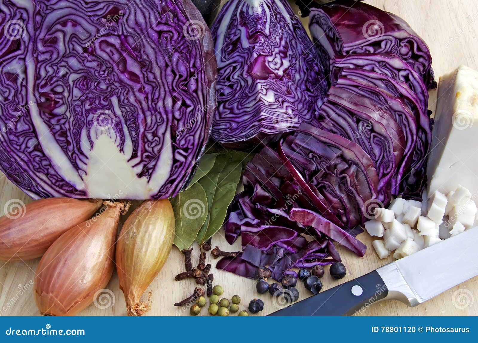 Cooking blue cabbage stock photo. Image of shred, pattern - 78801120