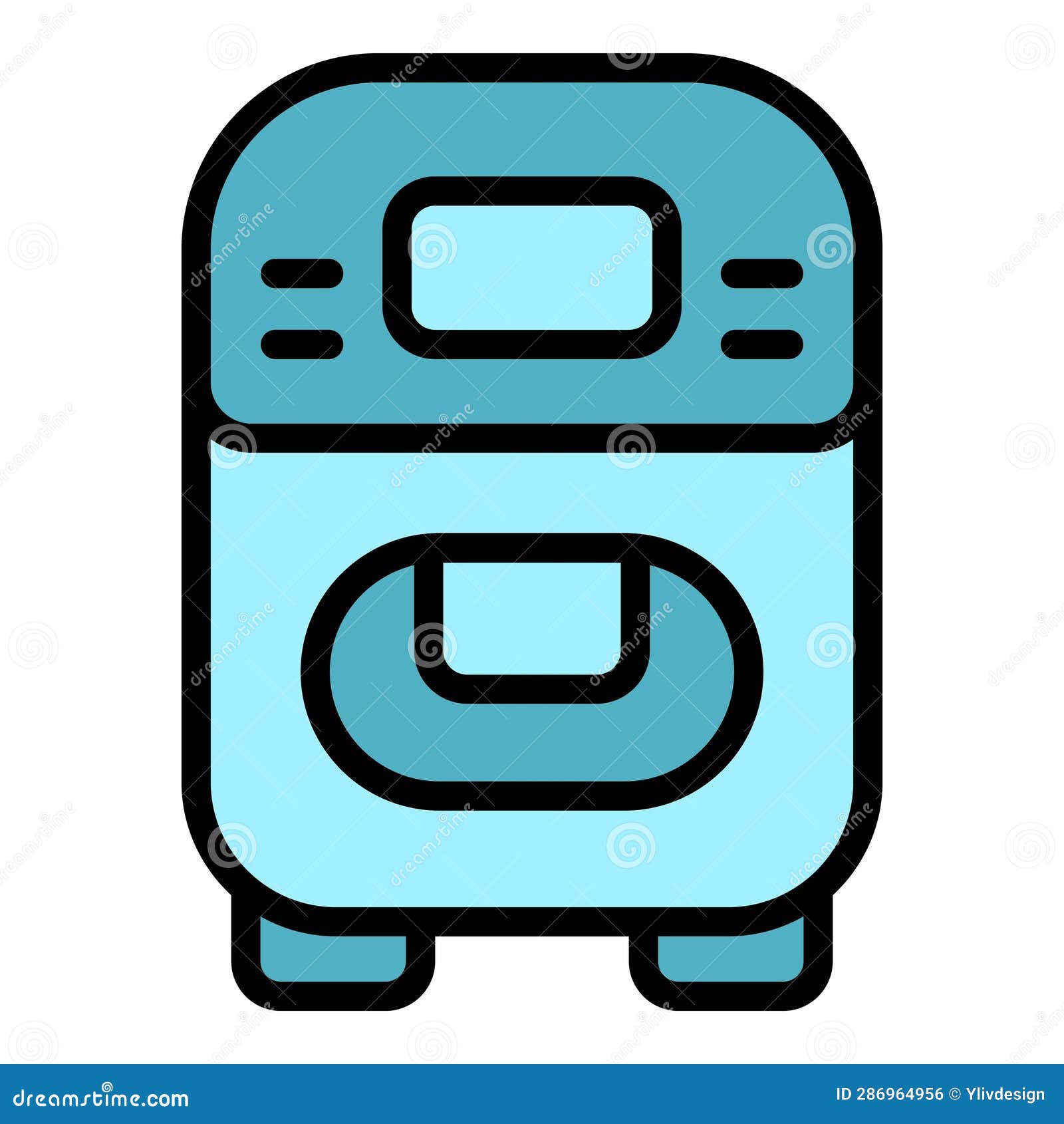 Cooking Bread Machine Icon Vector Flat Stock Vector - Illustration of ...