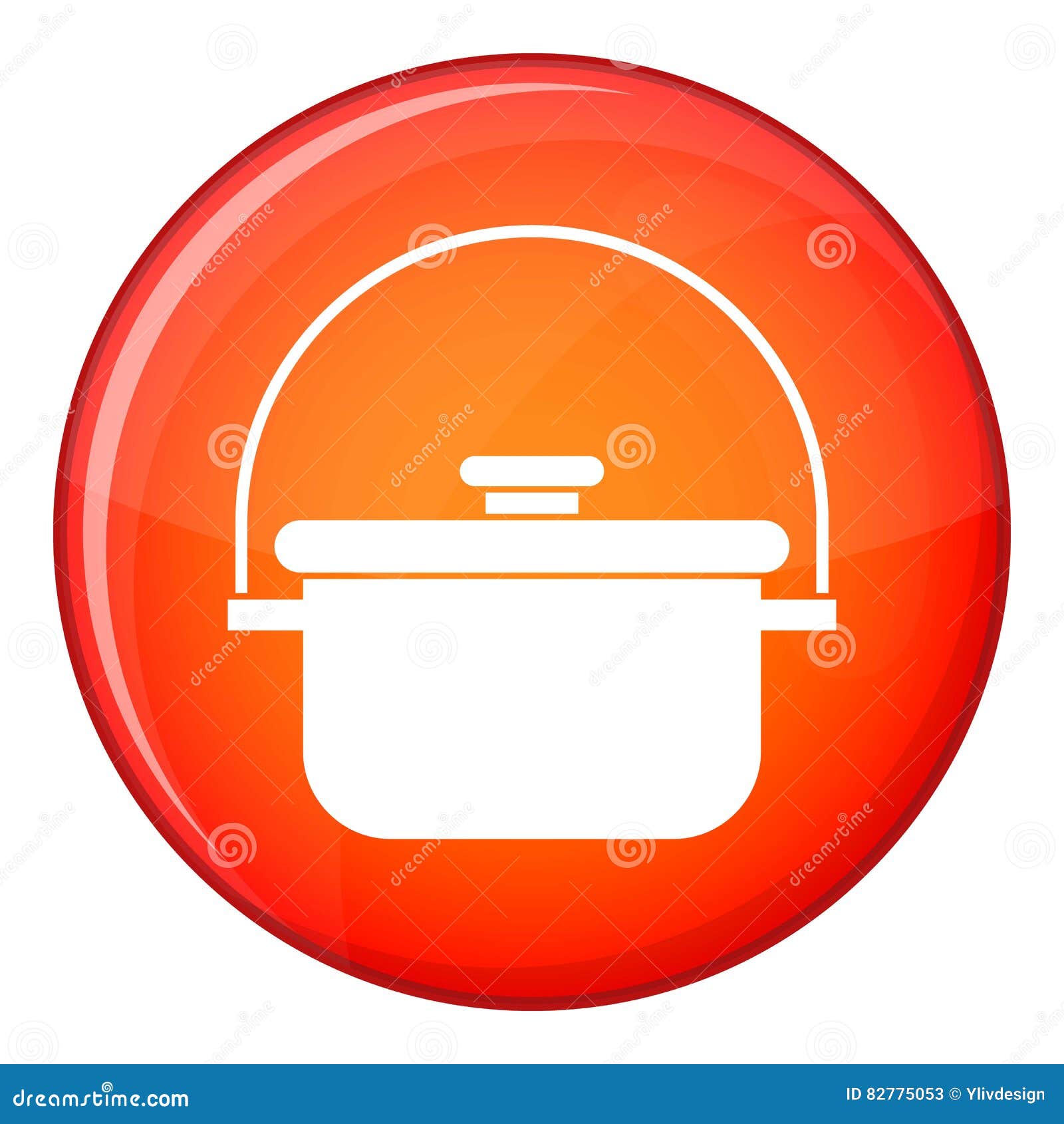 Cooking Cauldron Icon, Flat Style Stock Vector - Illustration of ...
