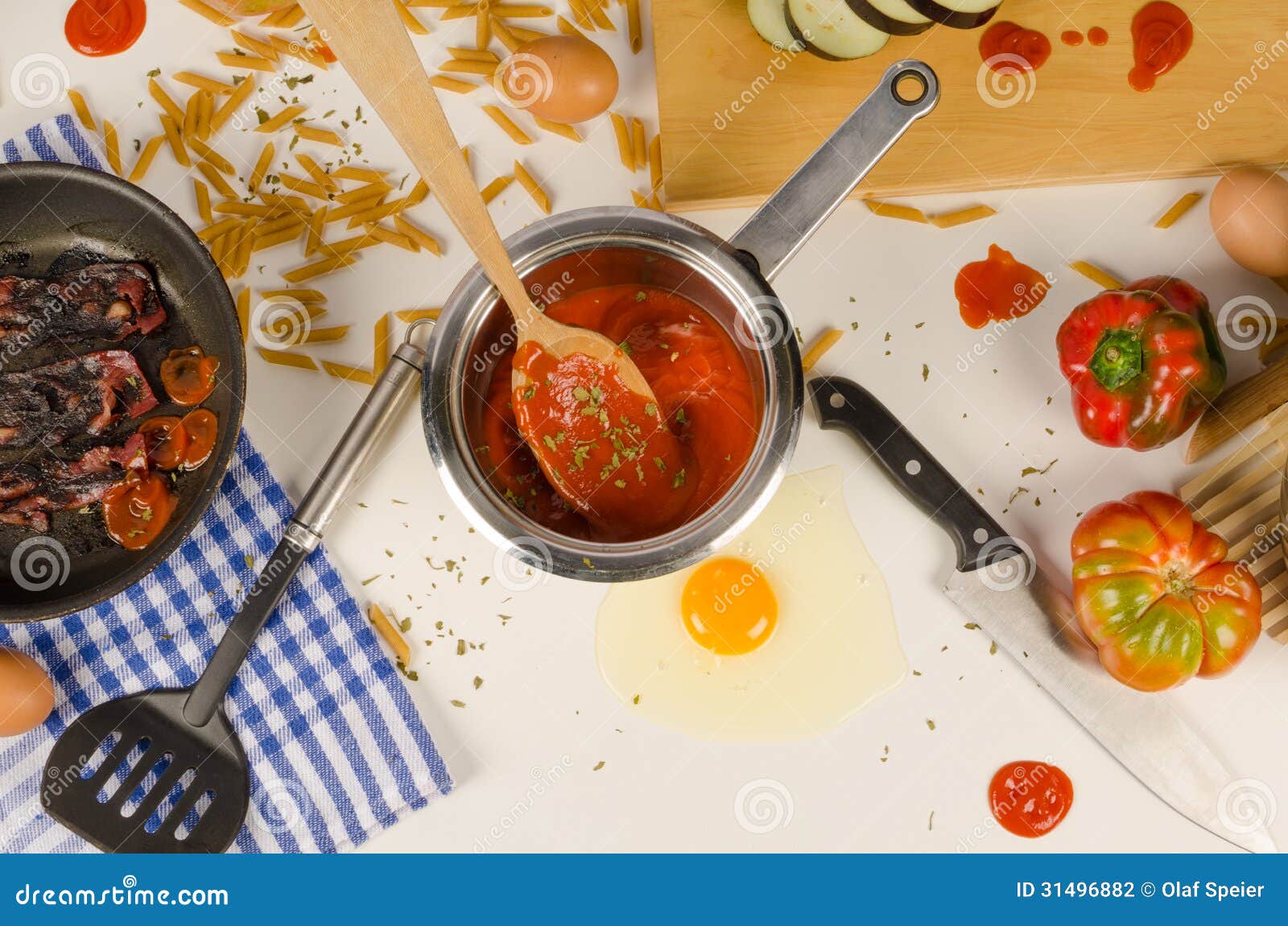 Cooking chaos stock photo. Image of grimy, life, dirty - 31496882